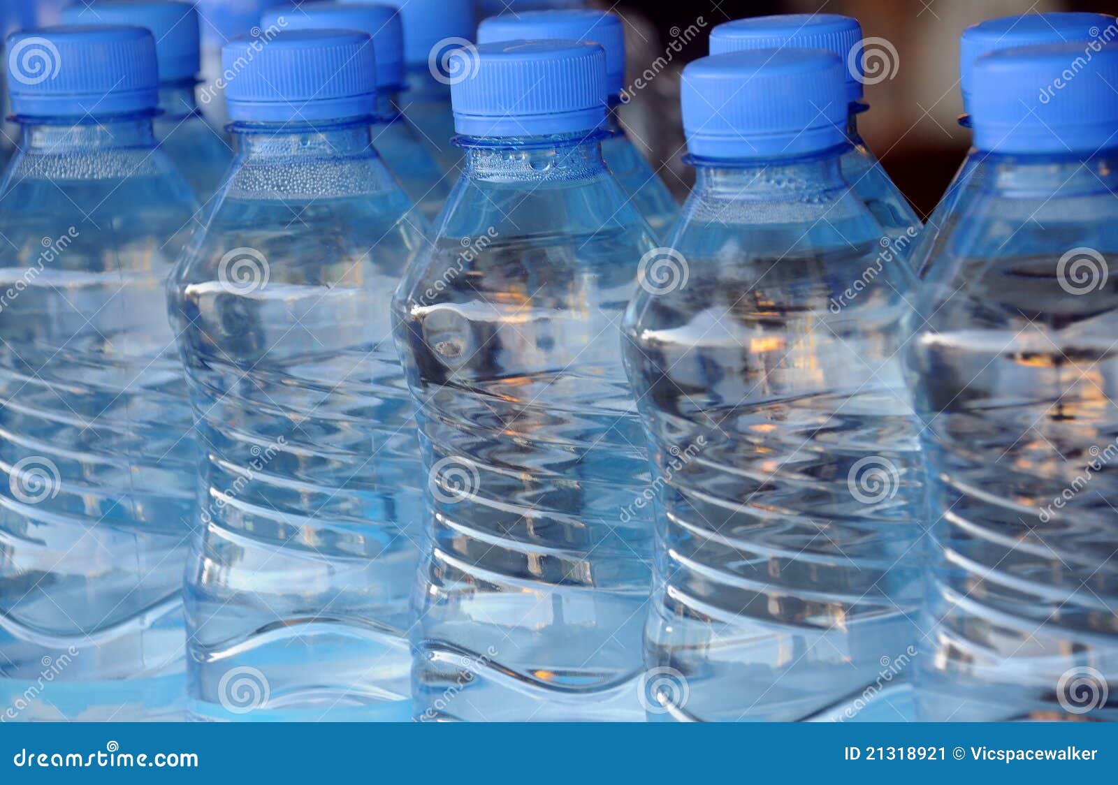 Closeup Mineral Water Bottles Stock Image - Image of bottles, plastic ...