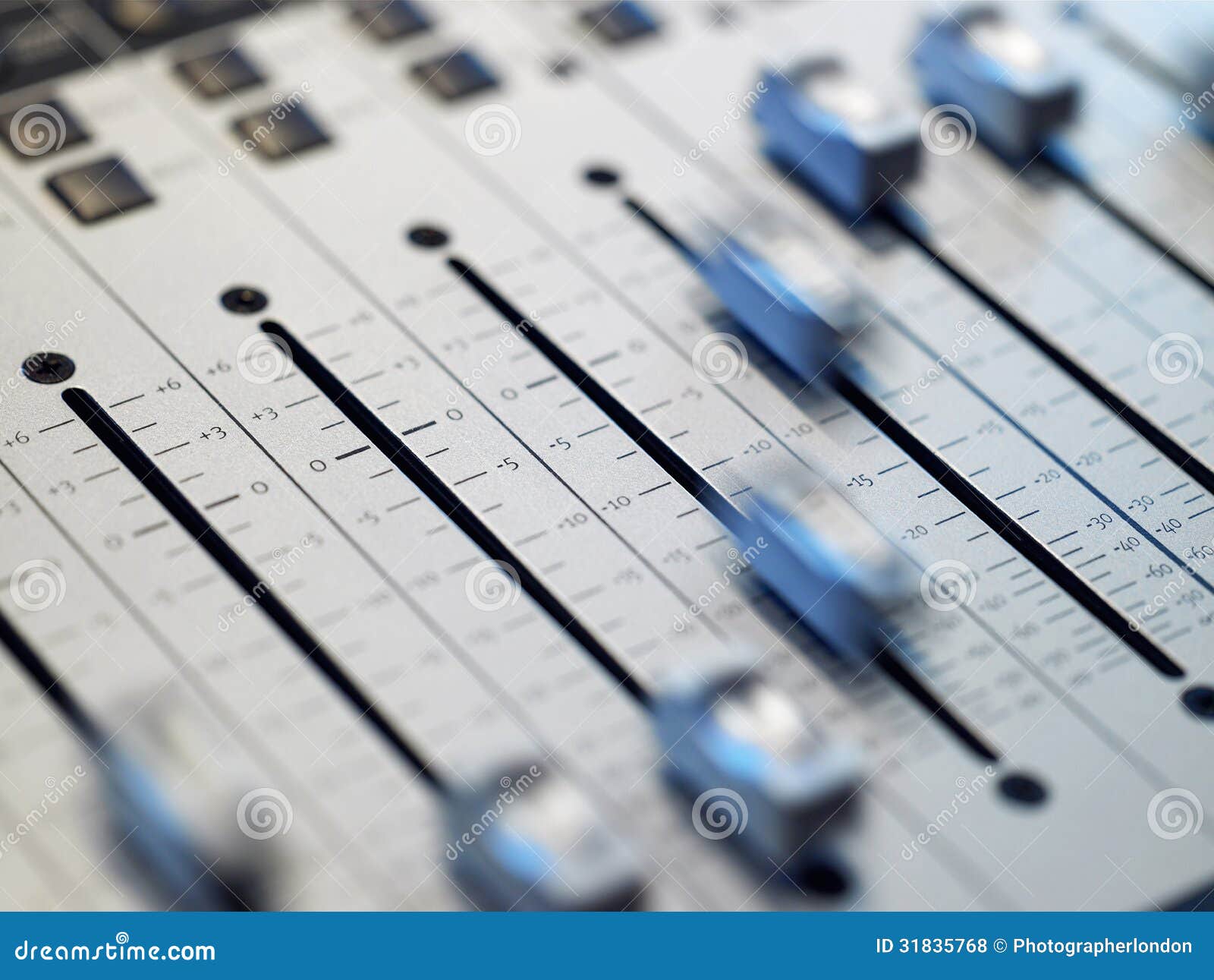 Closeup of Mixing Board stock illustration. Illustration of recorder ...