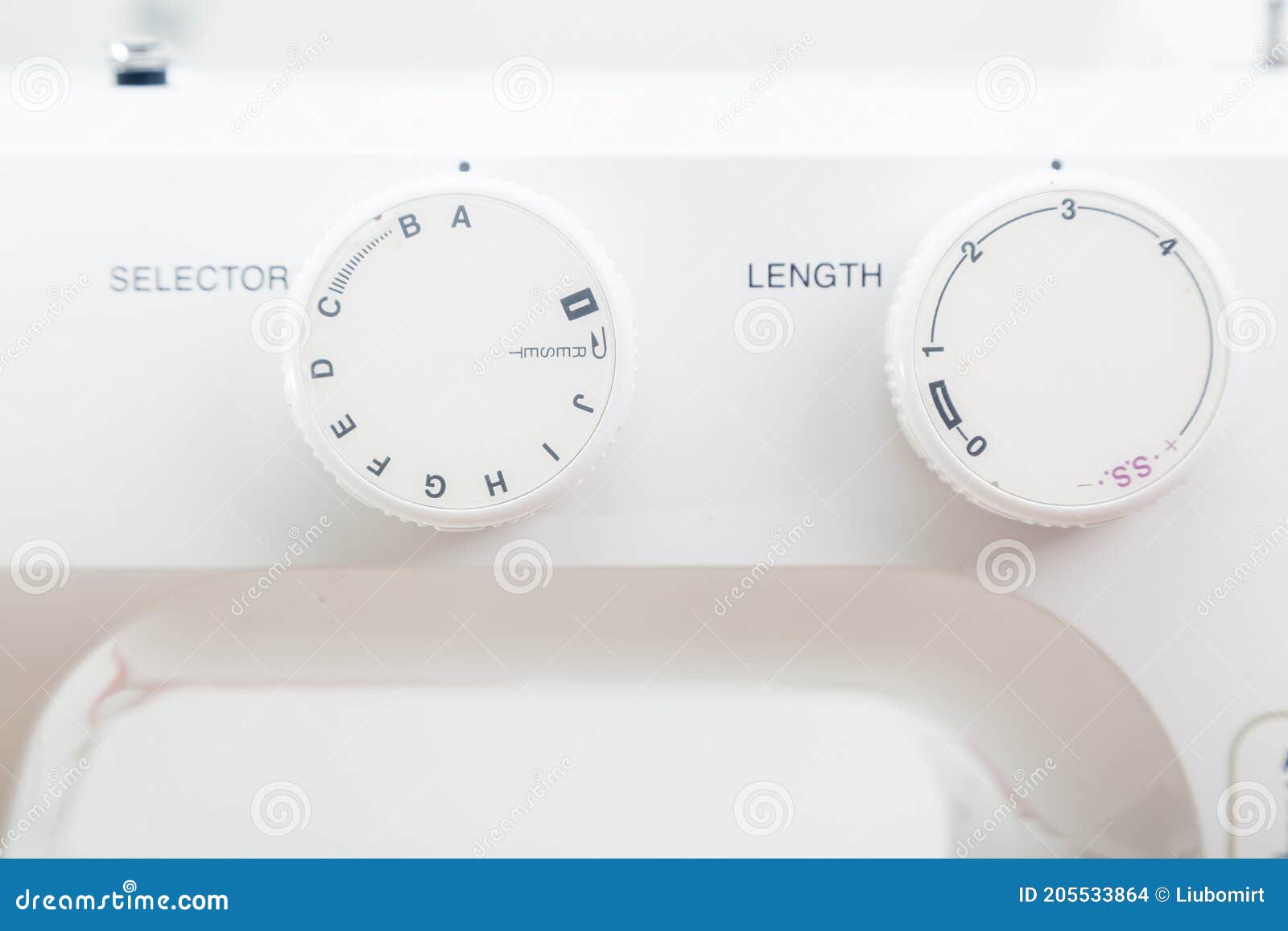 Closeup of Mode Knobs of Sewing Machine Stock Photo - Image of modern ...
