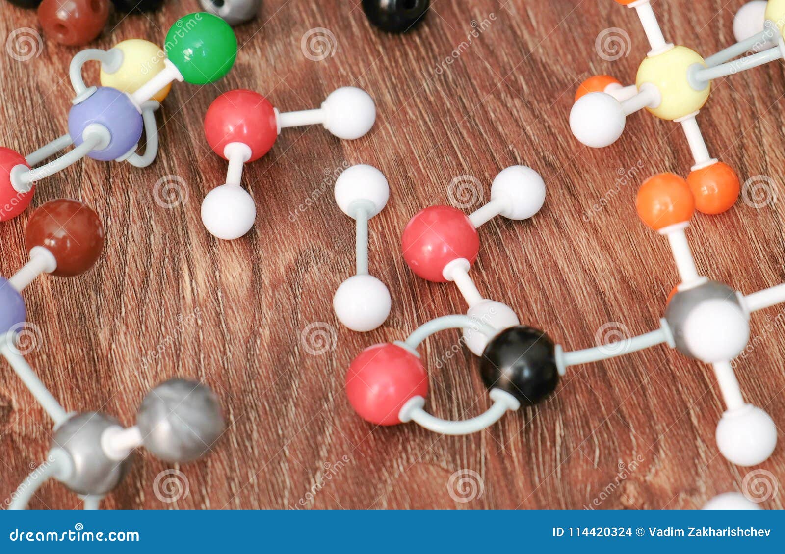 Closeup Models of Molecules from a Plastic Constructor. Stock Photo ...