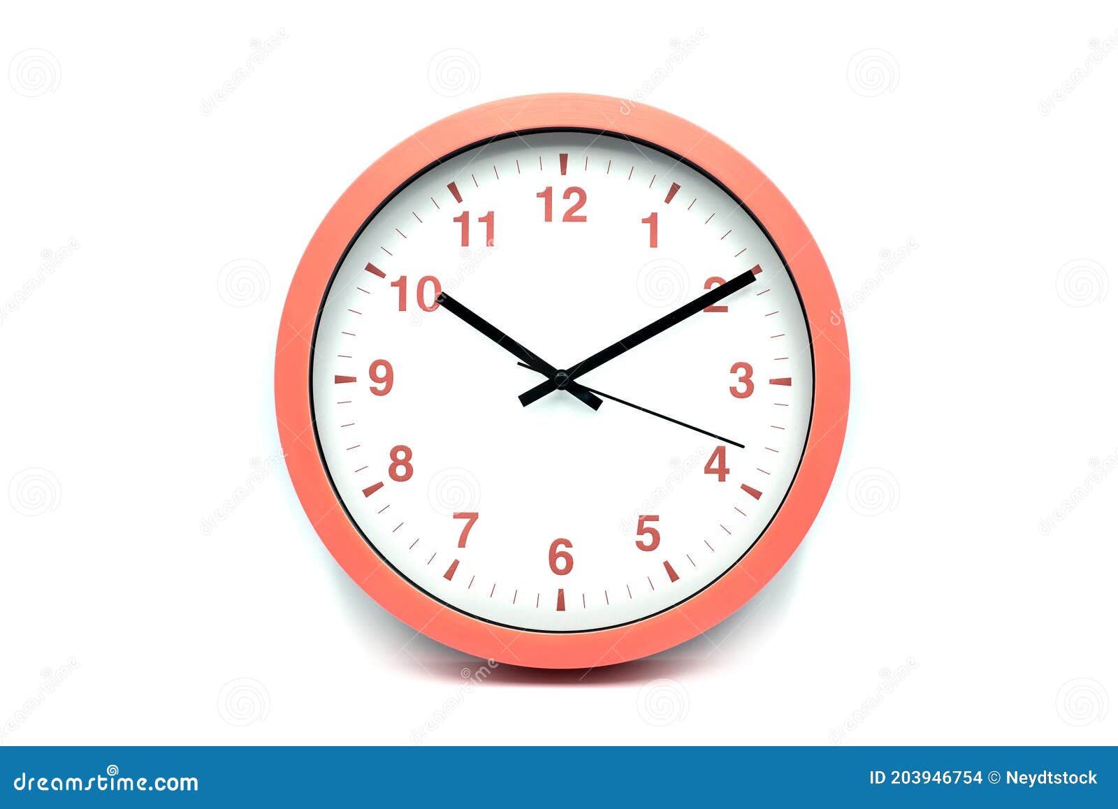 Modern Analog Clock on White Background Stock Photo - Image of style ...