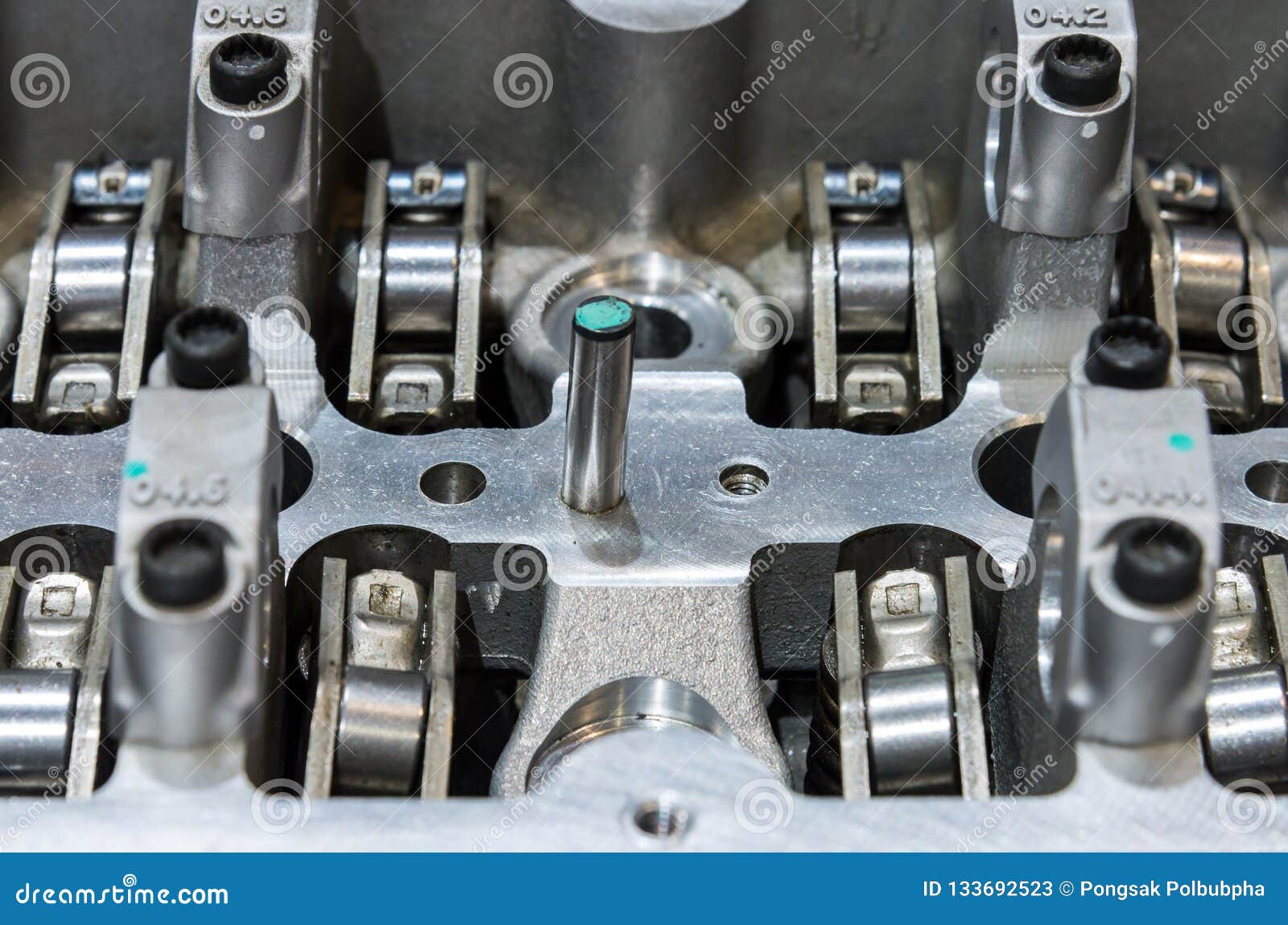 Closeup of the Modern Engine Part Stock Image - Image of material ...