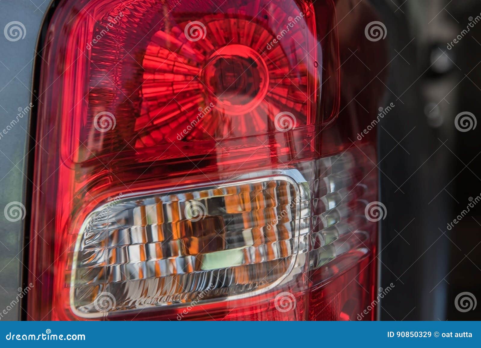 Closeup Modern Front a Car Rear Light Stock Image - Image of ...
