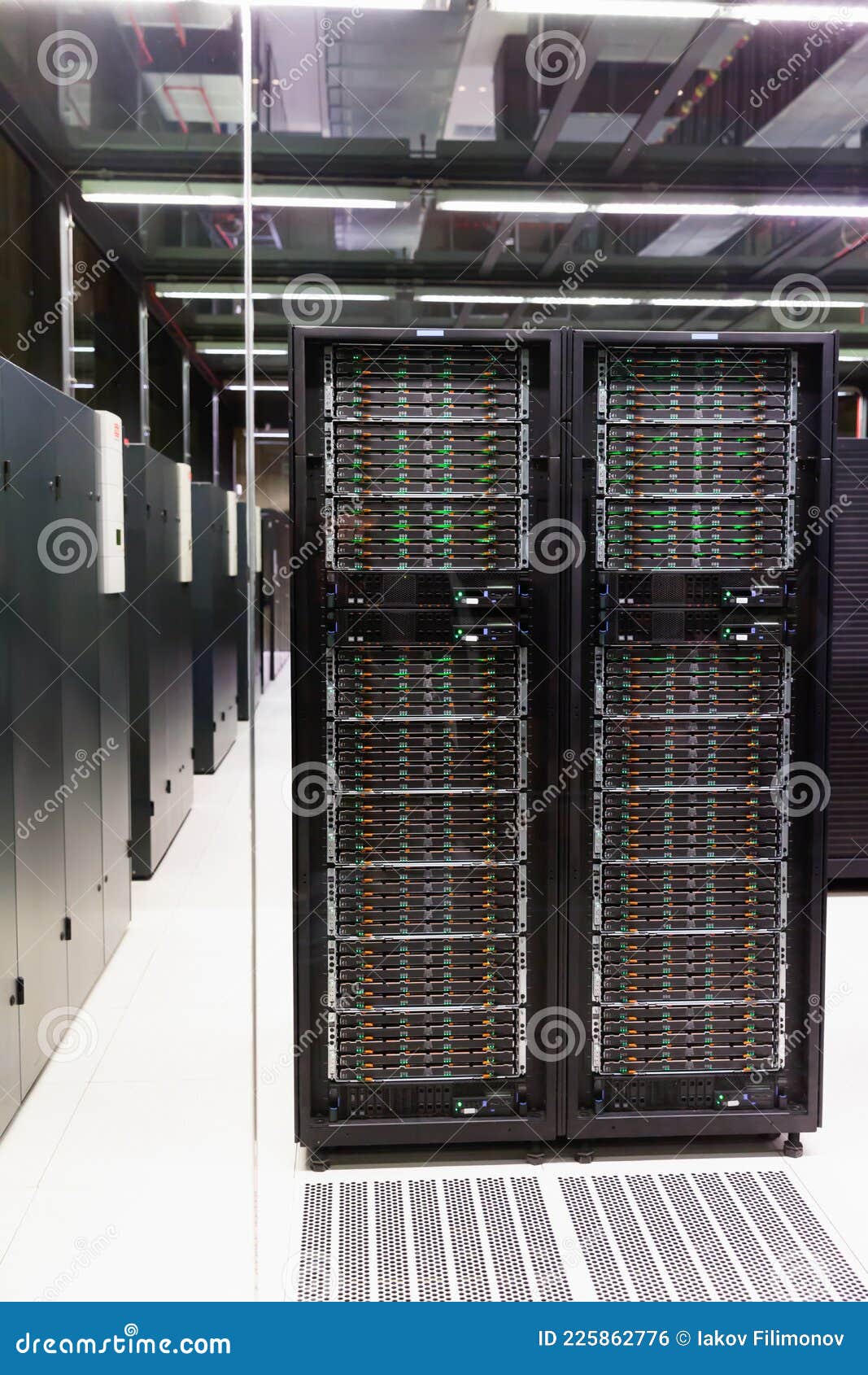 Closeup of Hardware of Data Center Stock Photo - Image of rack, cluster ...