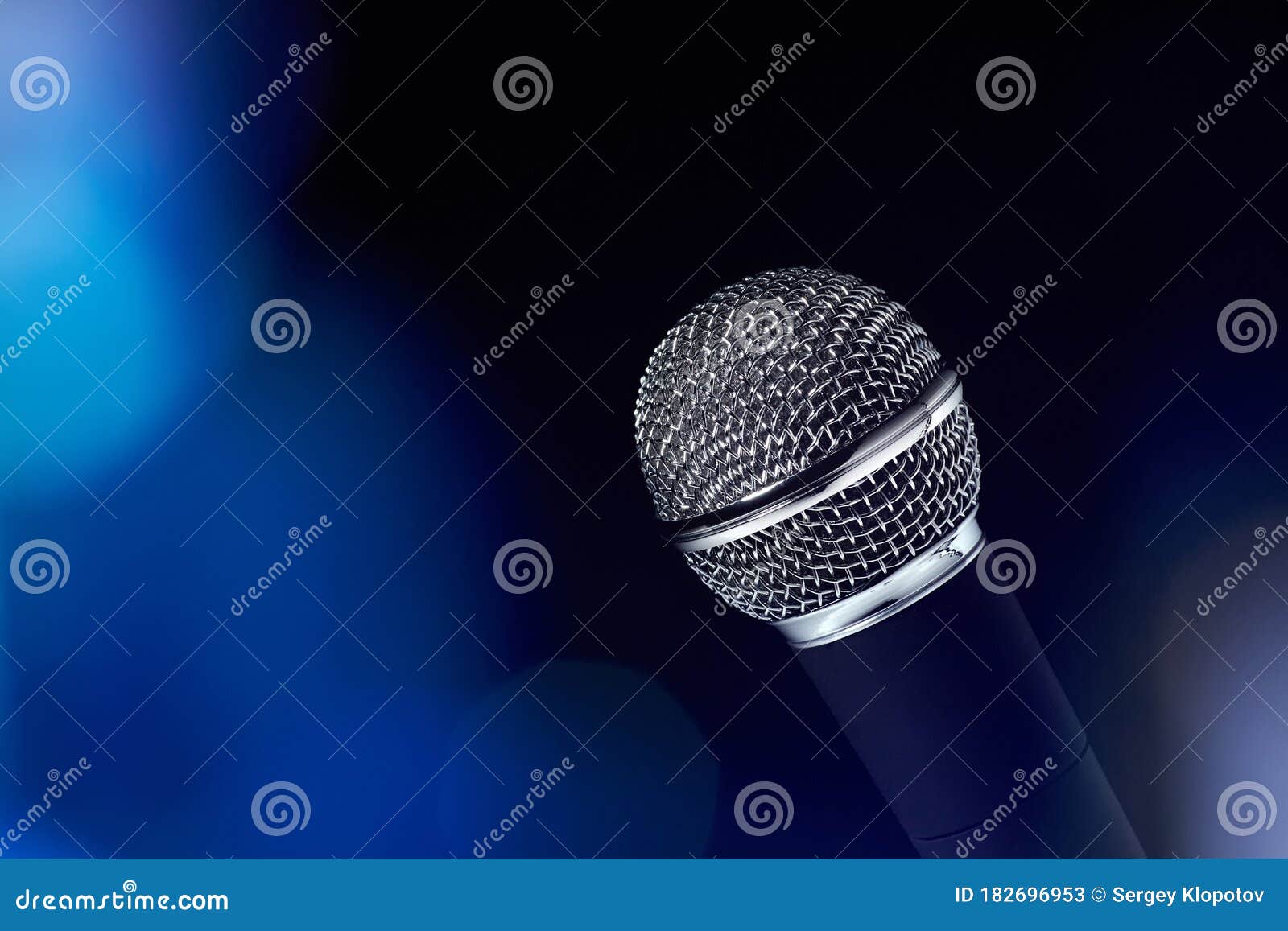Closeup a Modern Microphone with Silver Mesh Stock Image - Image of ...