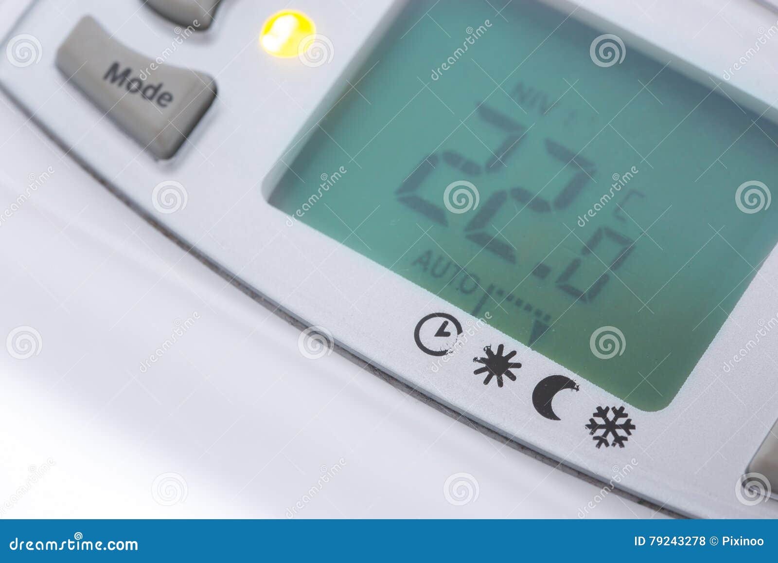 Closeup of Modern Radiator with Digital Temperature Stock Photo - Image ...