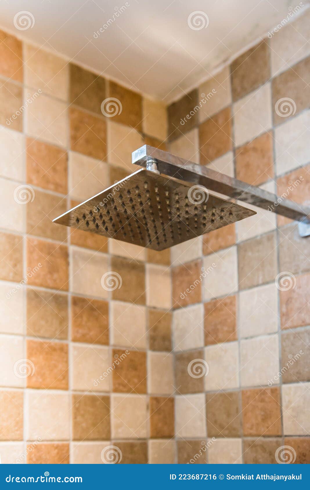 Modern and Square Shape Shower. Stock Photo - Image of pour, decoration ...