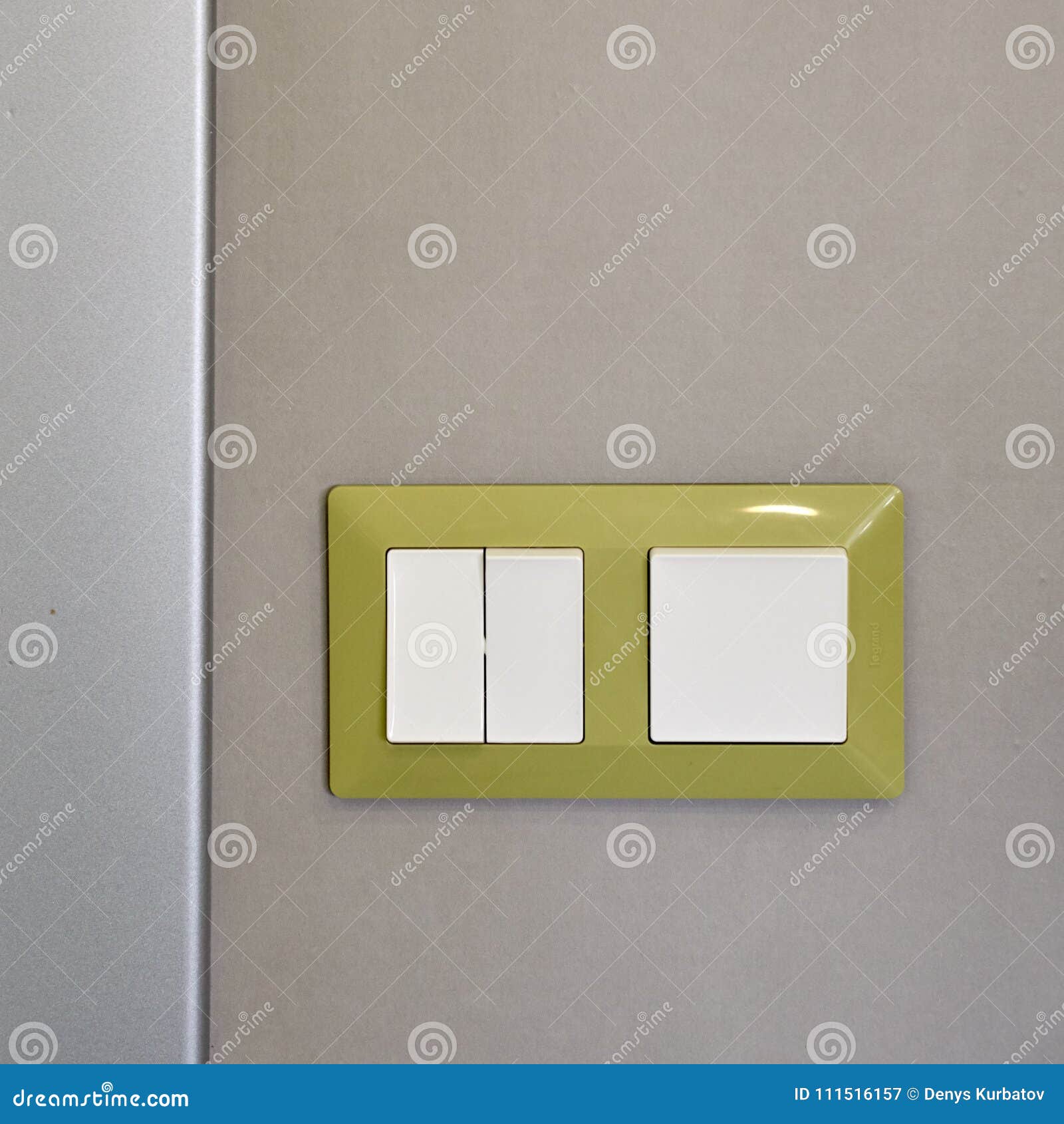 Electric switch on wall stock image. Image of decorative - 111516157