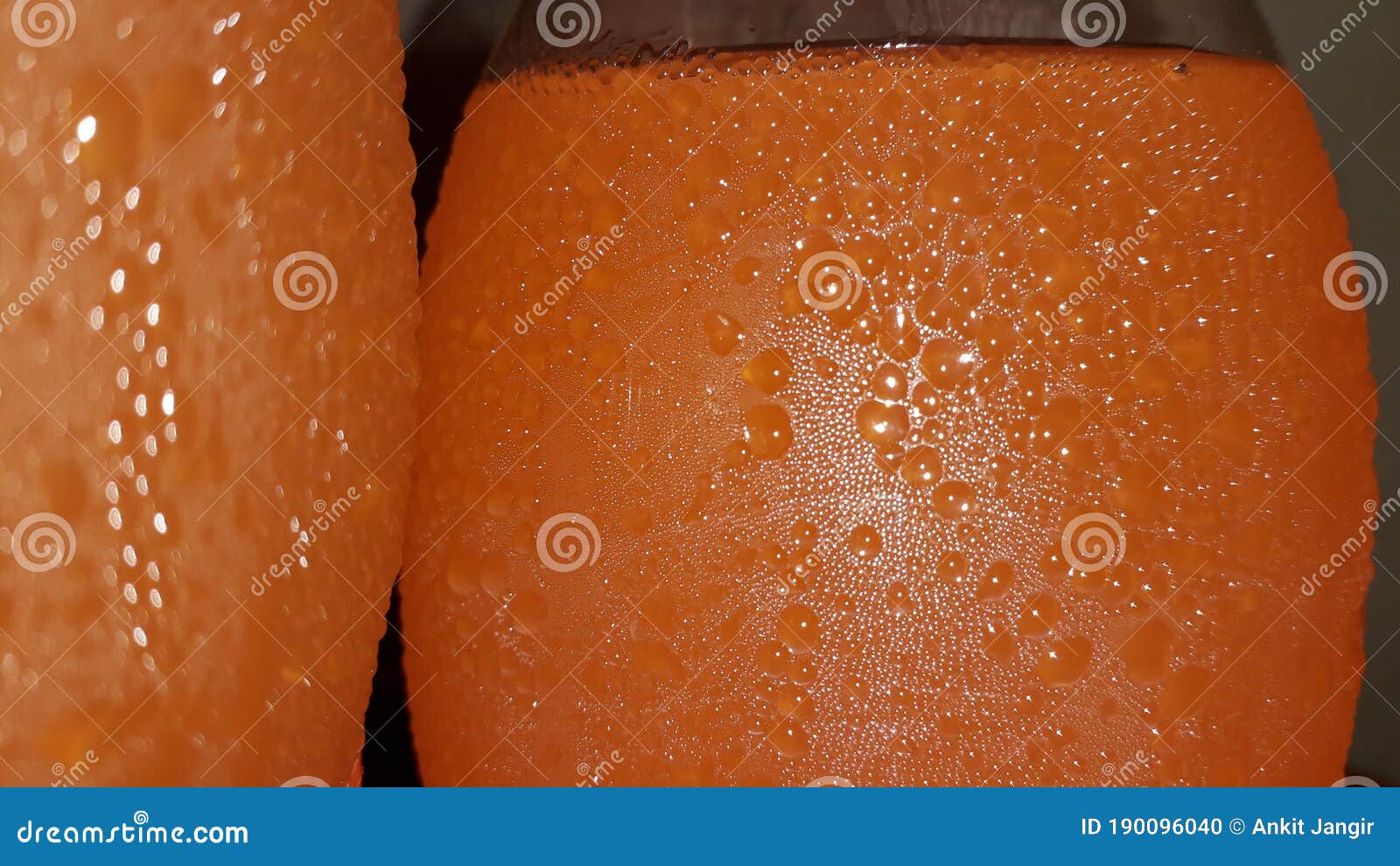 Closeup of Moisture or Water Drops on Cold Drink Bottle Stock Photo ...