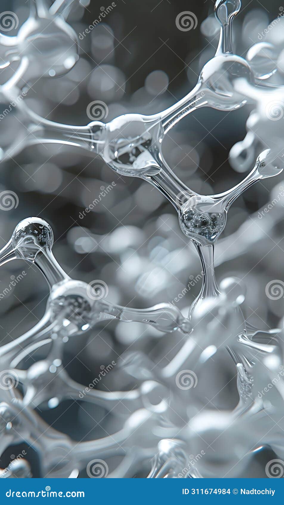 Closeup of a Molecule in Monochrome Photography, with Blurred ...