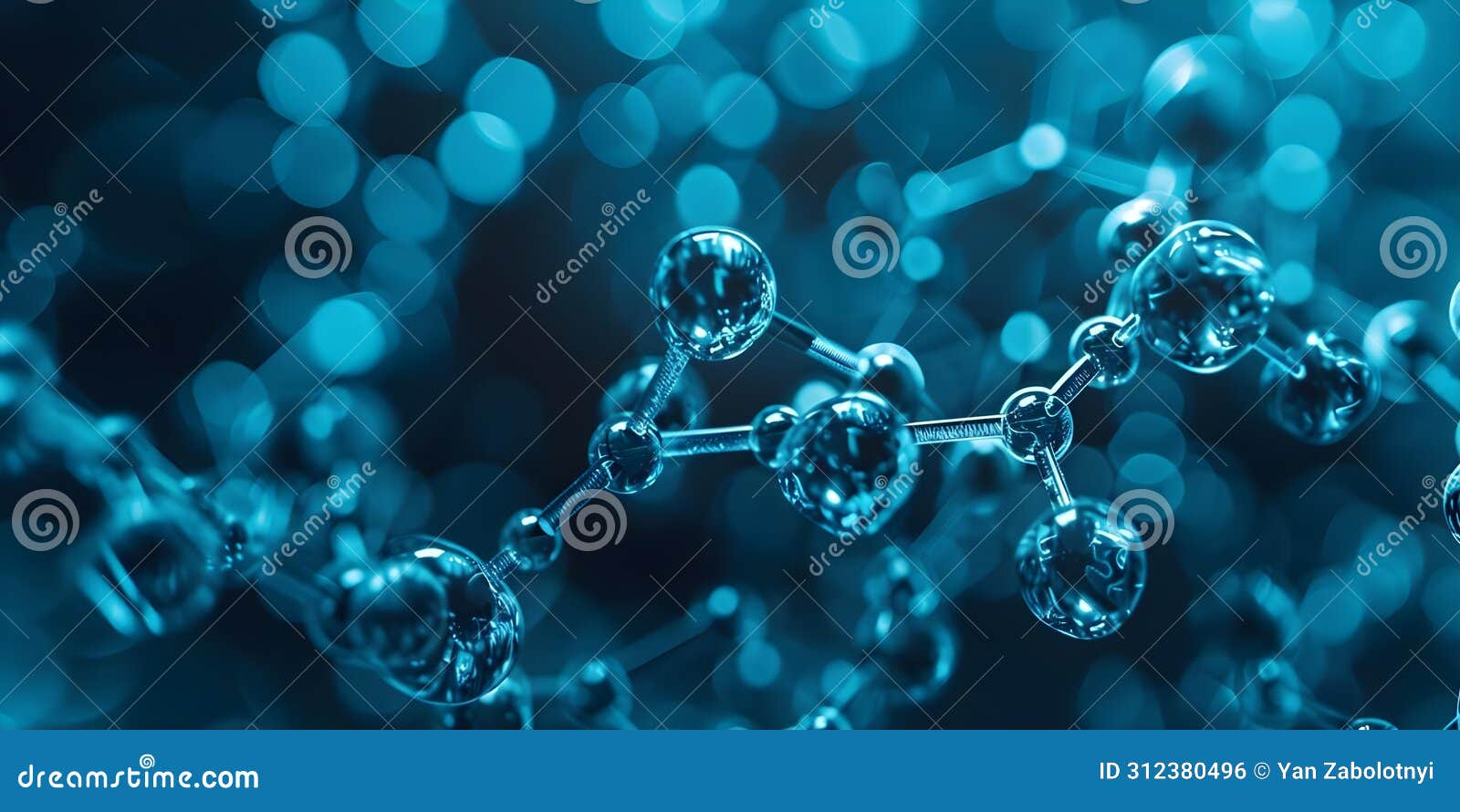Closeup of a Molecule in a Scientific Investigation. Concept Scientific ...