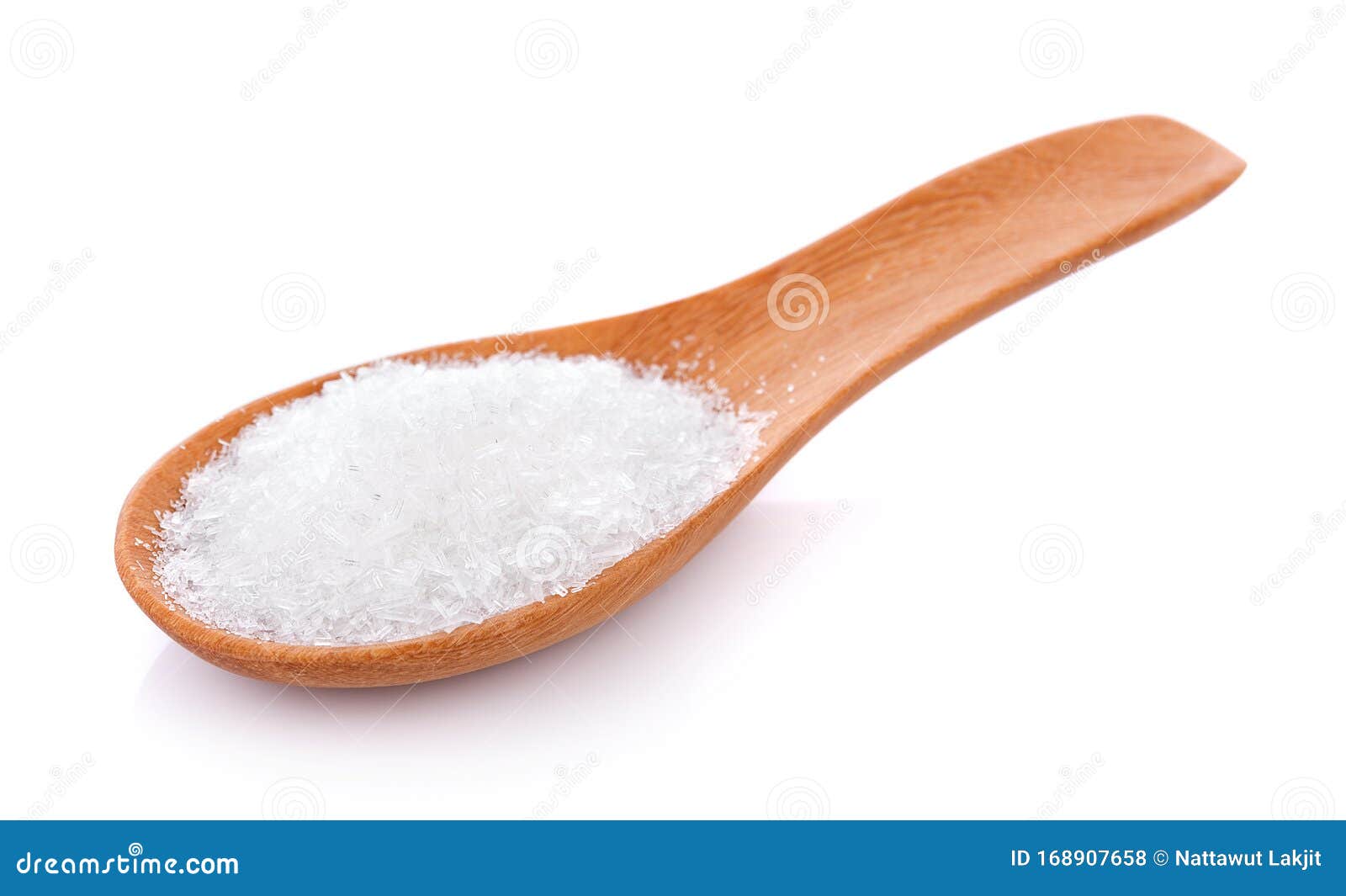 MonosodiumGlutamate MSG or E621 in Spoon on White Stock Photo - Image ...
