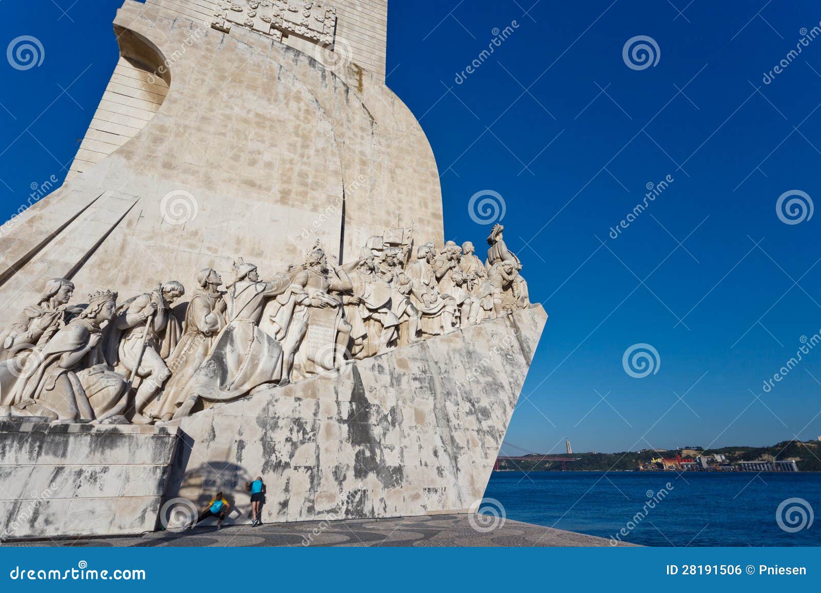 Closeup of the Monument To Discoveries in Lisbon Harbor Editorial Photo ...