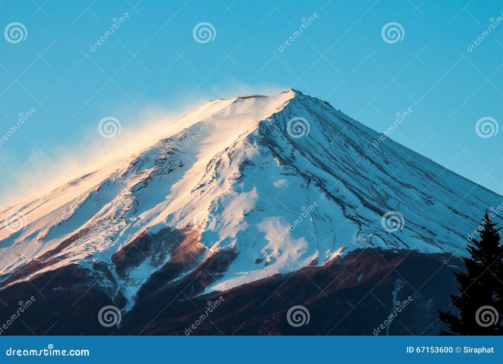 Closeup mount Fuji stock photo. Image of snow, mount - 67153600