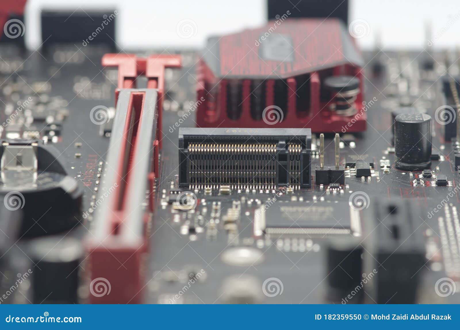 Closeup MSI Motherboard M.2 Connector Interface Stock Photo - Image of ...