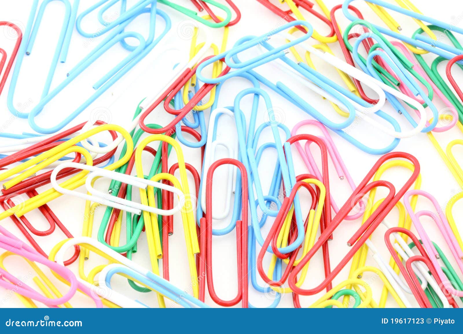 Closeup of Multi-colored Paper Clips Background Stock Image - Image of ...