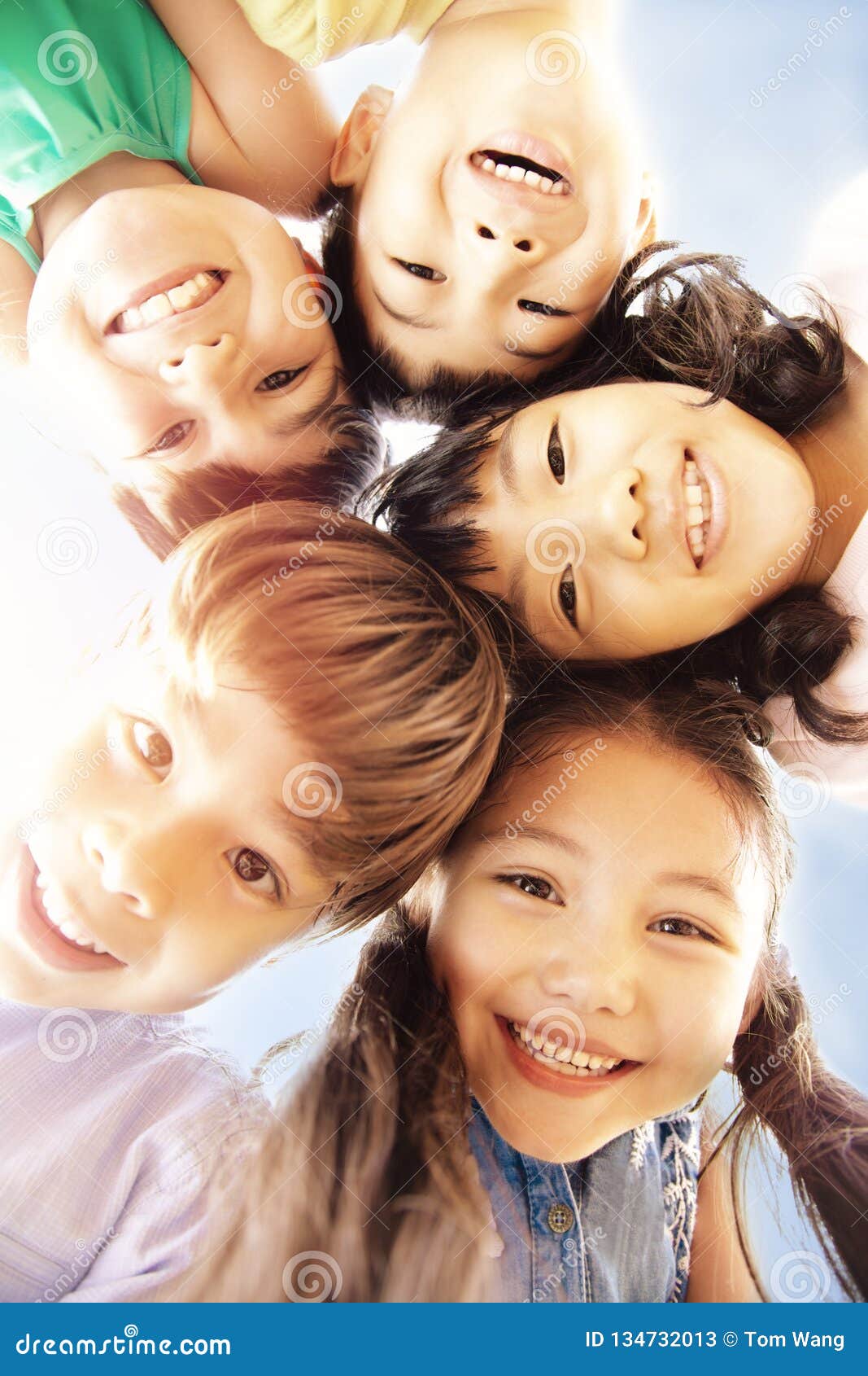 Multi-ethnic Group of Schoolchildren Face Stock Image - Image of ...