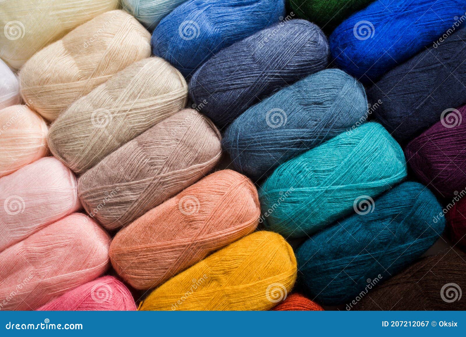 Closeup of Multicolored Threads Folded As a Background Stock Image ...