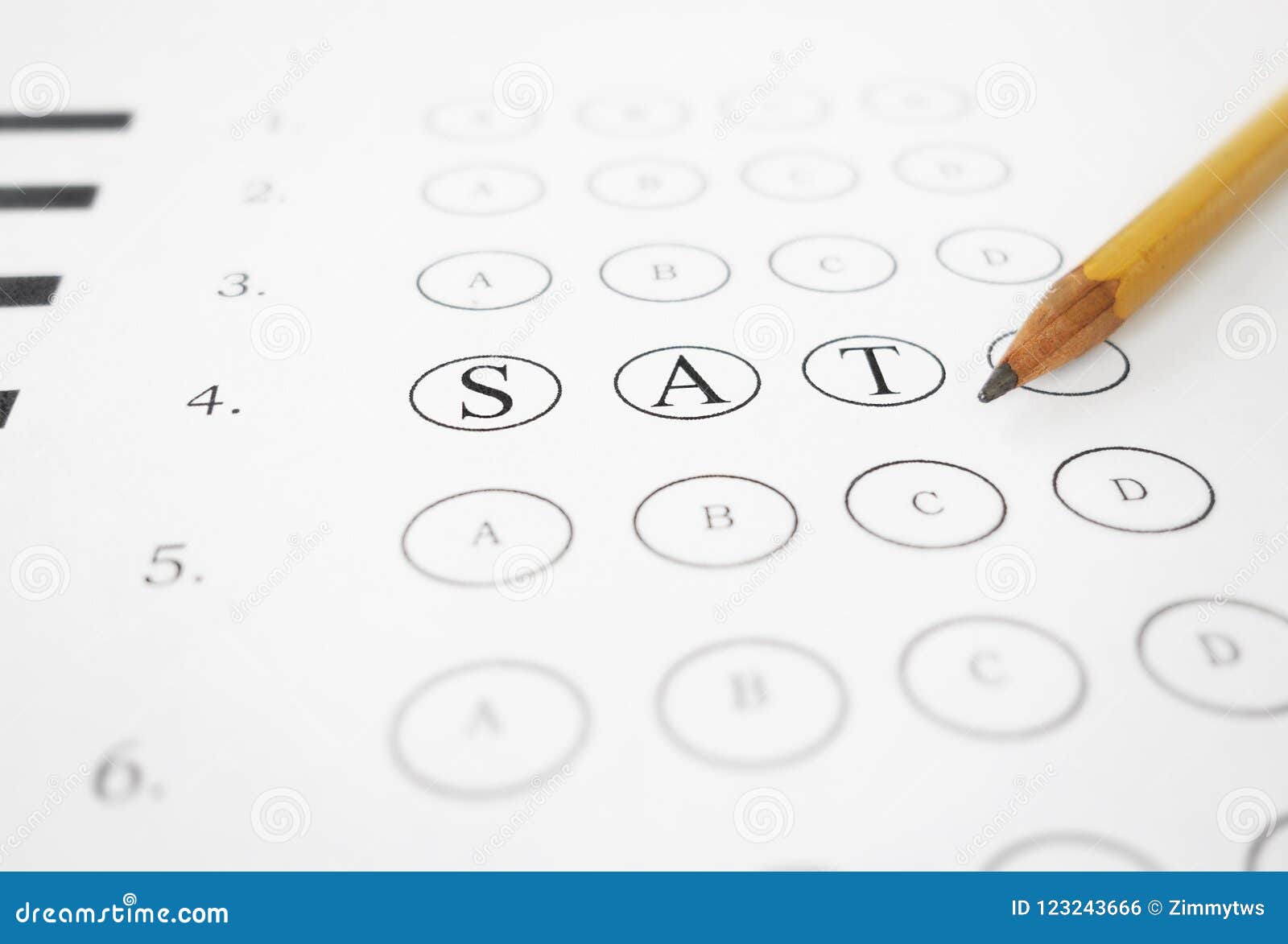 SAT multiple choice stock photo. Image of pencil, multiple - 123243666