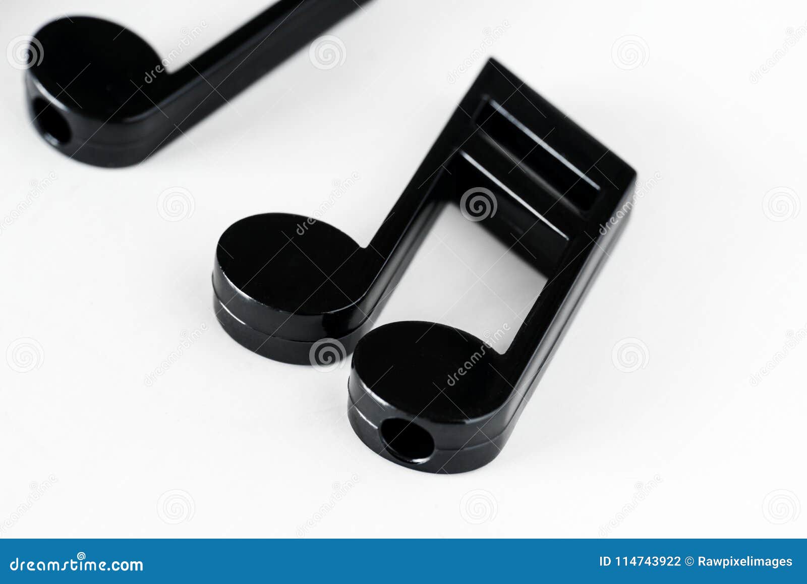 Closeup of Music Notes Isolated Stock Photo - Image of musical ...