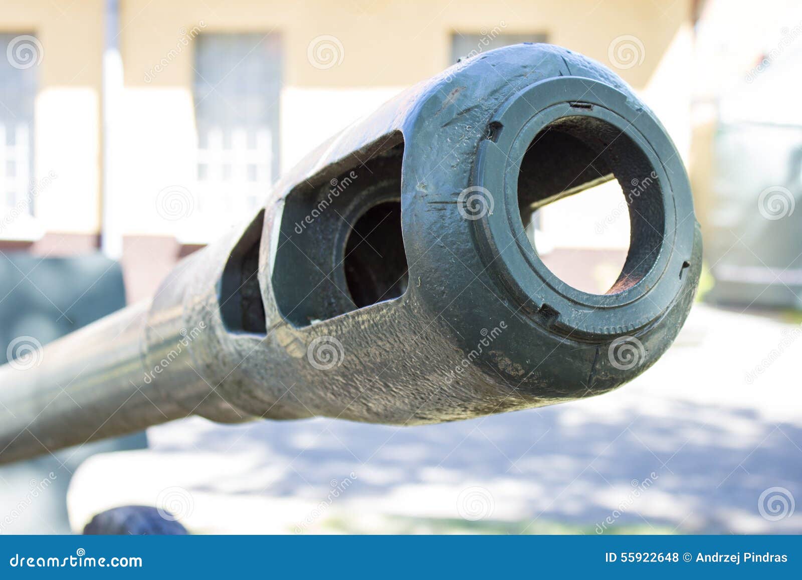 Closeup of a Muzzle Brake - Cannon Barrel Stock Photo - Image of ...