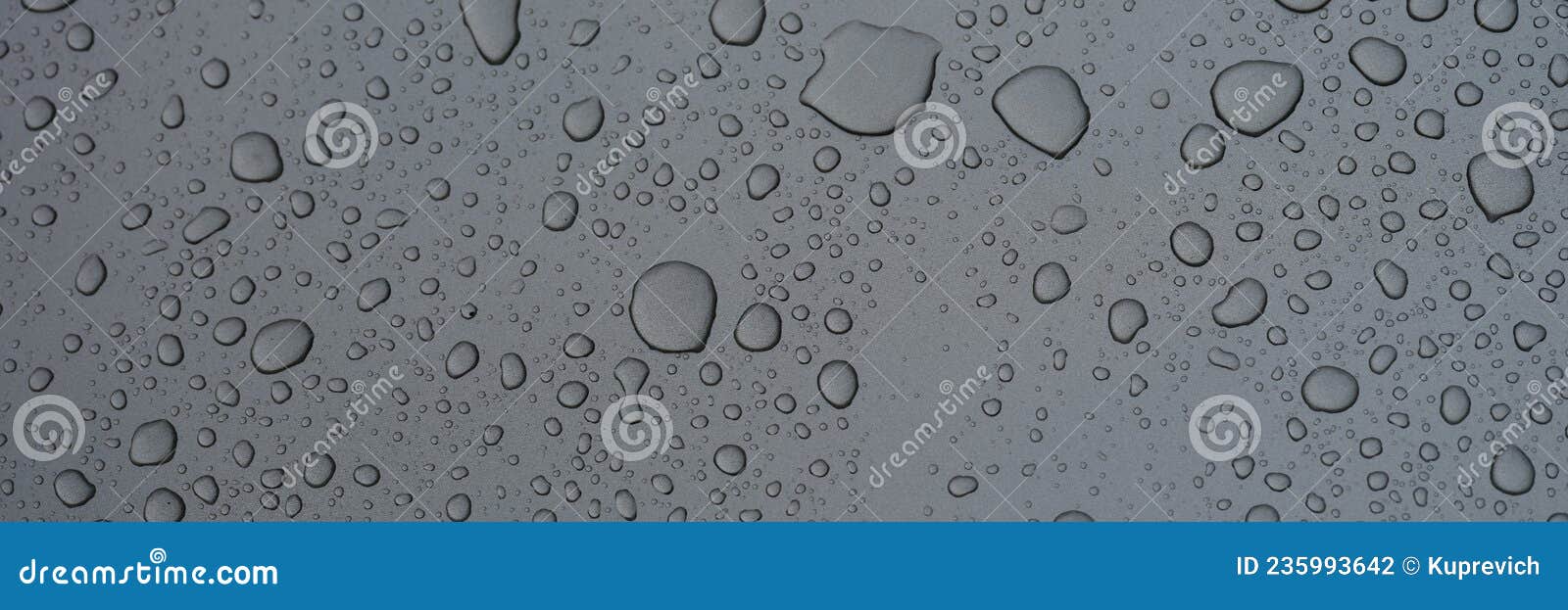 Closeup of Natural Pattern of Water Drops on Glass Stock Photo - Image ...