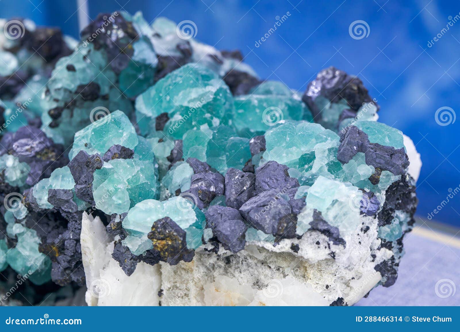 Closeup of Naturally Occurring Rare Blue Crystalline Ore Stock Photo ...