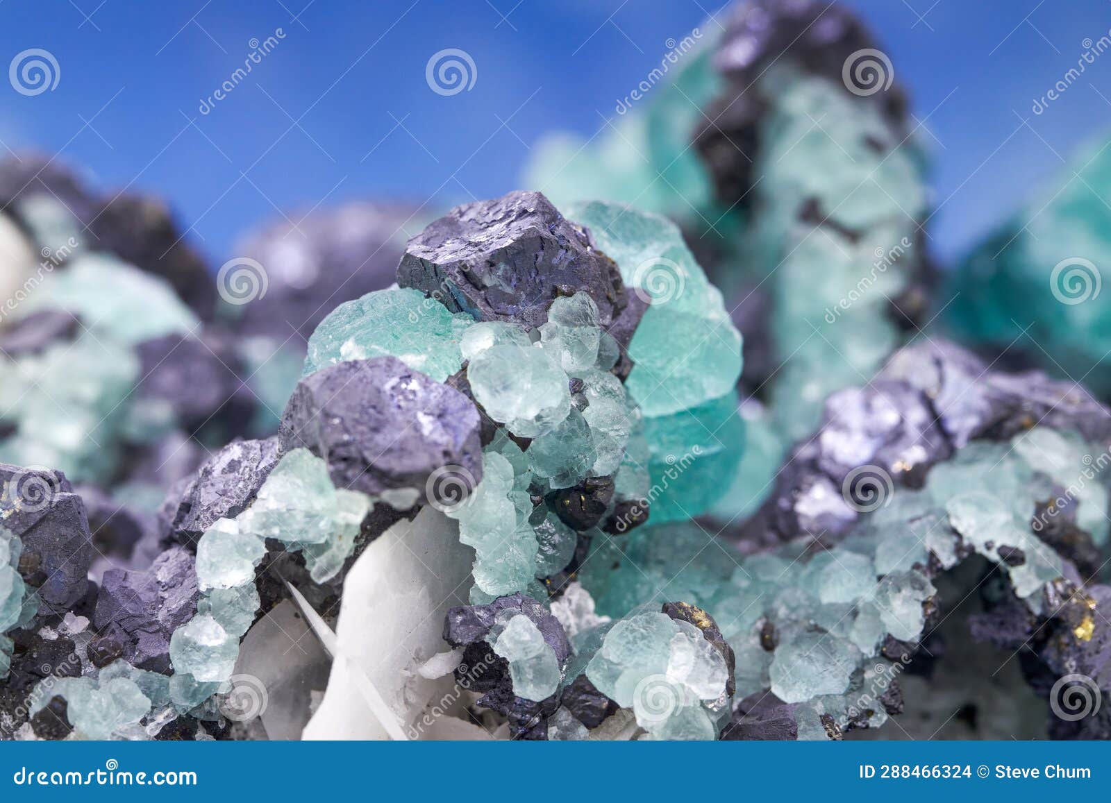 Closeup of Naturally Occurring Rare Blue Crystalline Ore Stock Photo ...