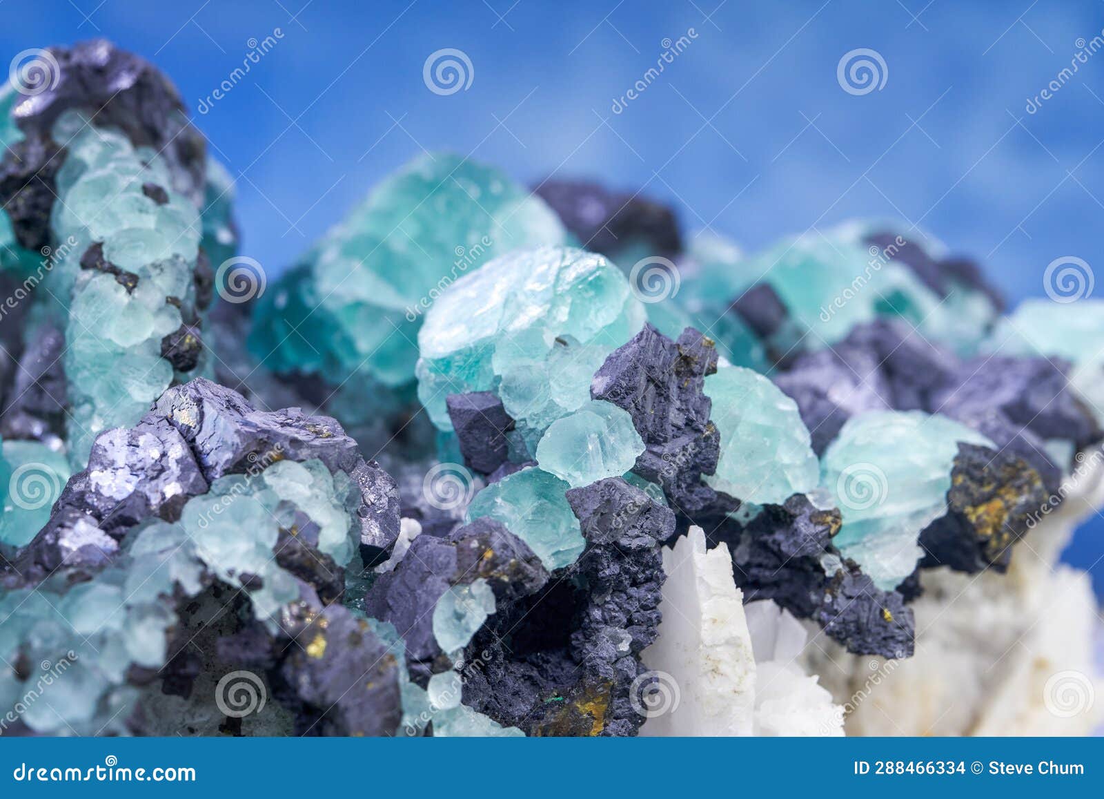 Closeup of Naturally Occurring Rare Blue Crystalline Ore Stock Photo ...