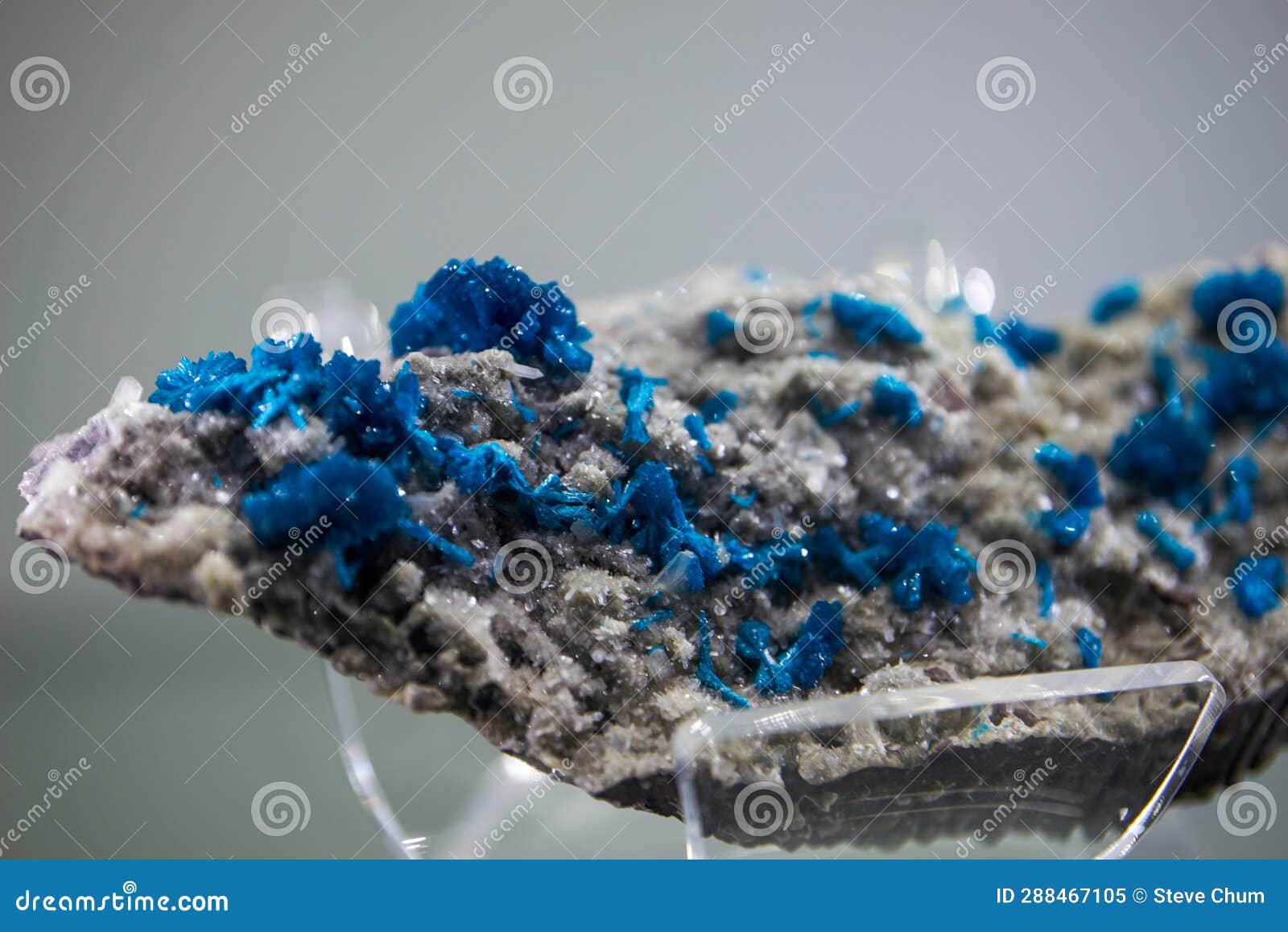 Closeup of Naturally Occurring Rare Blue Crystalline Ore Stock Image ...