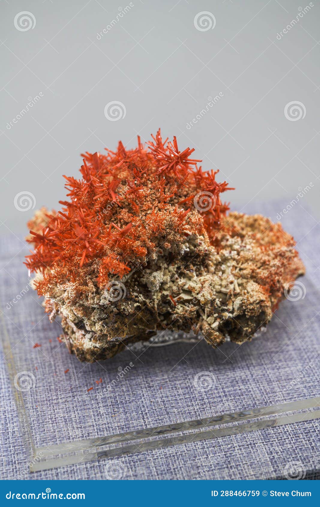 Closeup of Naturally Occurring Rare Red Crystalline Ore Stock Image ...