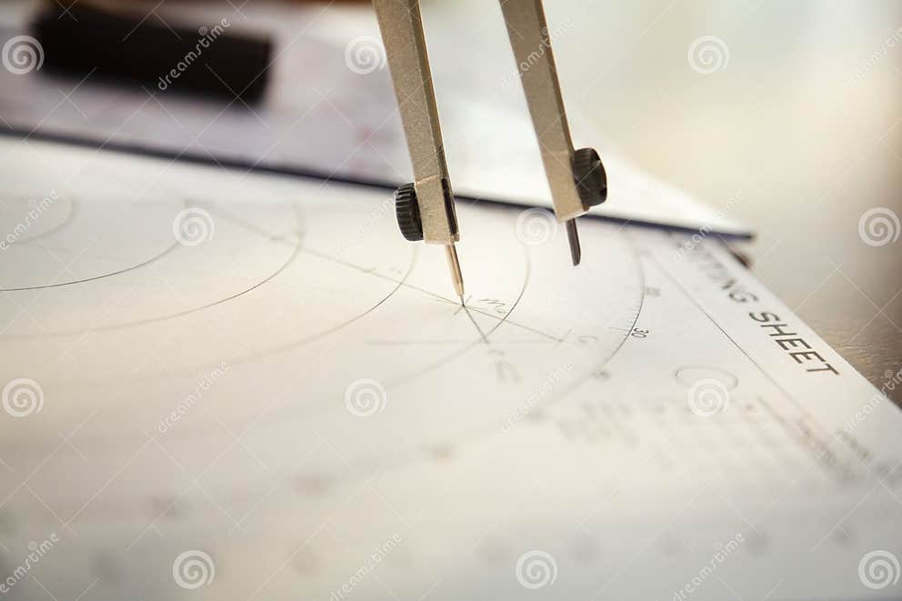 Closeup of a Navigator S Radar Plotting Chart with a Triangle and ...