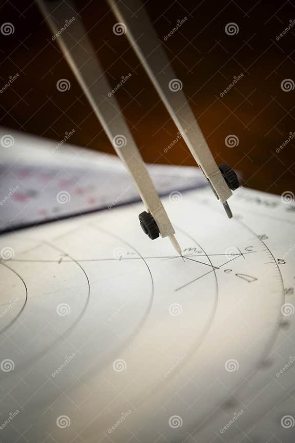 Closeup of a Navigator S Radar Plotting Chart with a Triangle and ...