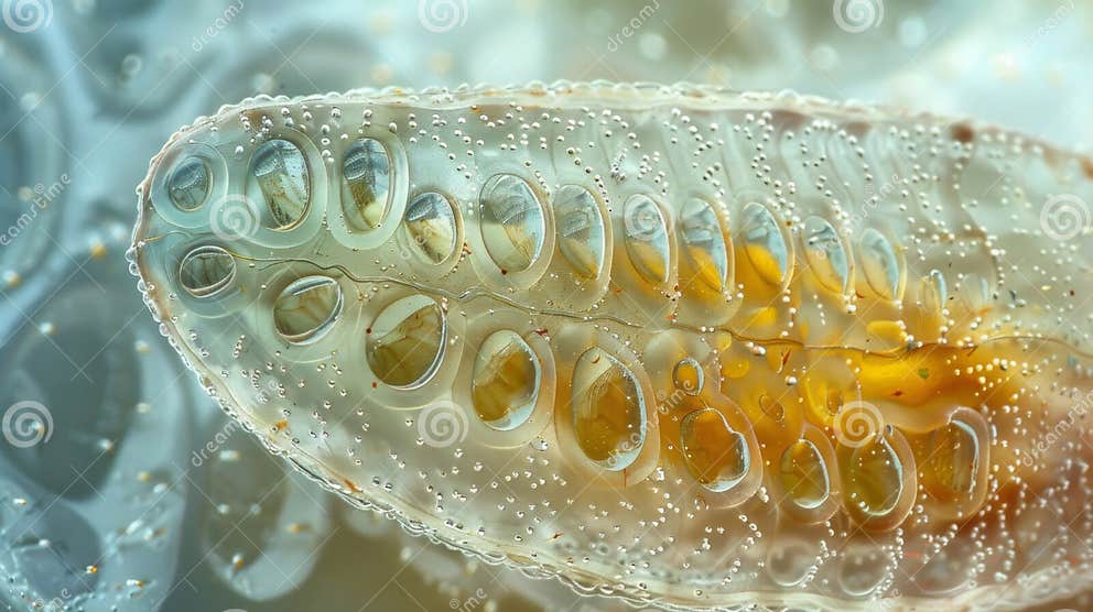 A Closeup of a Nematode Egg Showcasing Its Smooth Oval Shape and the ...