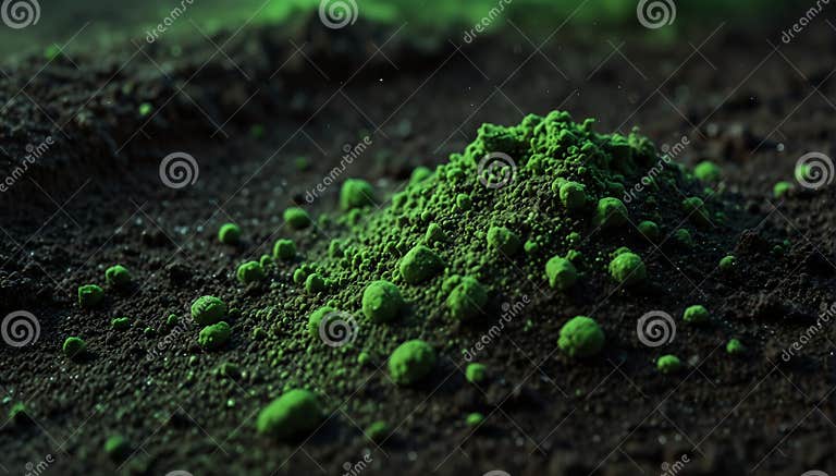 Closeup of Neon Green Sand Texture Ai Generated Stock Illustration ...