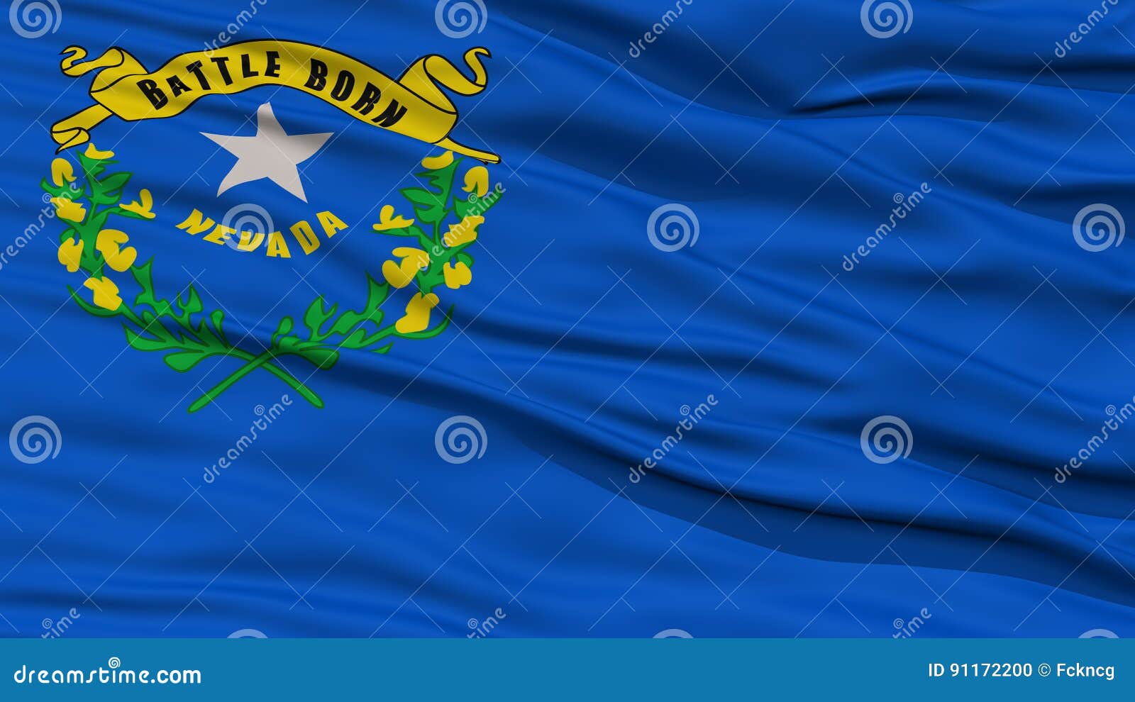 Closeup Nevada Flag, USA State Stock Illustration - Illustration of ...