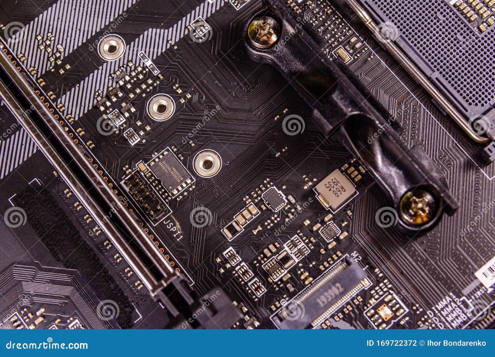 Closeup of New Modern Computer Motherboard Stock Photo - Image of ...