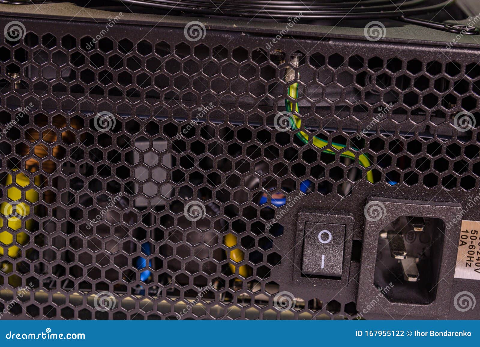 Closeup of New Modern Computer Psu Stock Photo - Image of connector ...