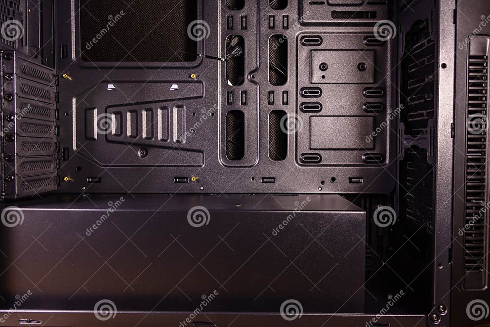 Closeup of the New Modern Empty Computer Case Stock Photo - Image of ...