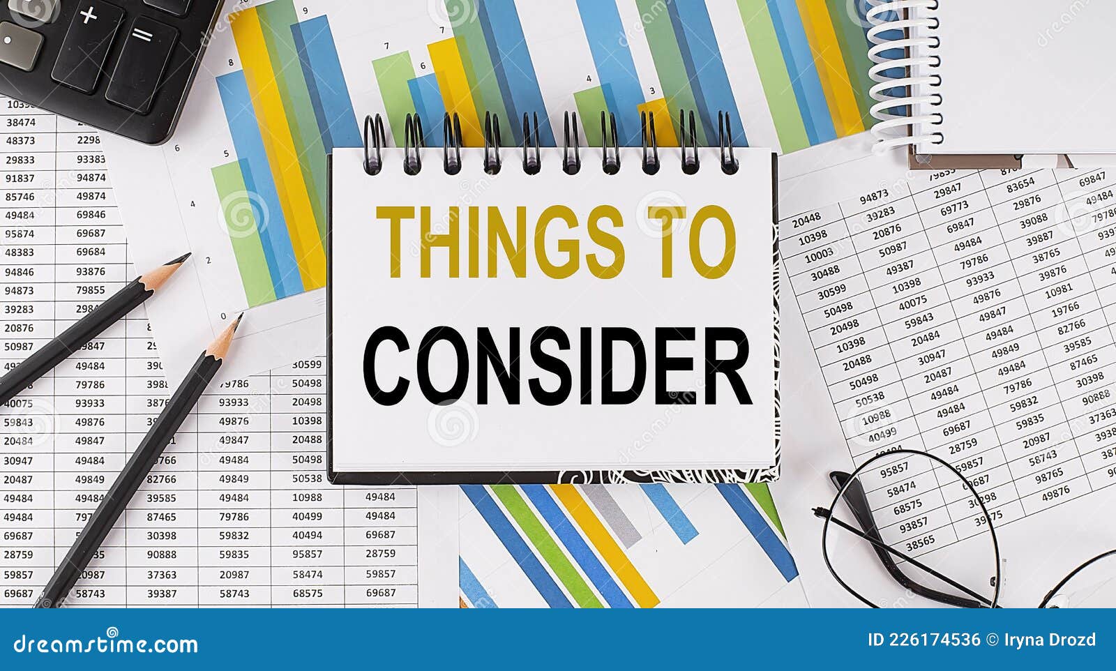 Closeup a Notebook with Text THINGS TO CONSIDER , Business Concept ...