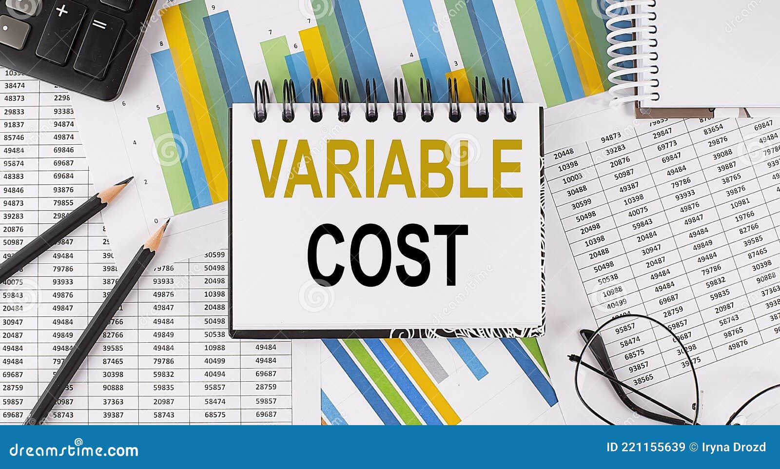 Closeup a Notebook with Text VARIABLE COST , Business Concept Image on ...