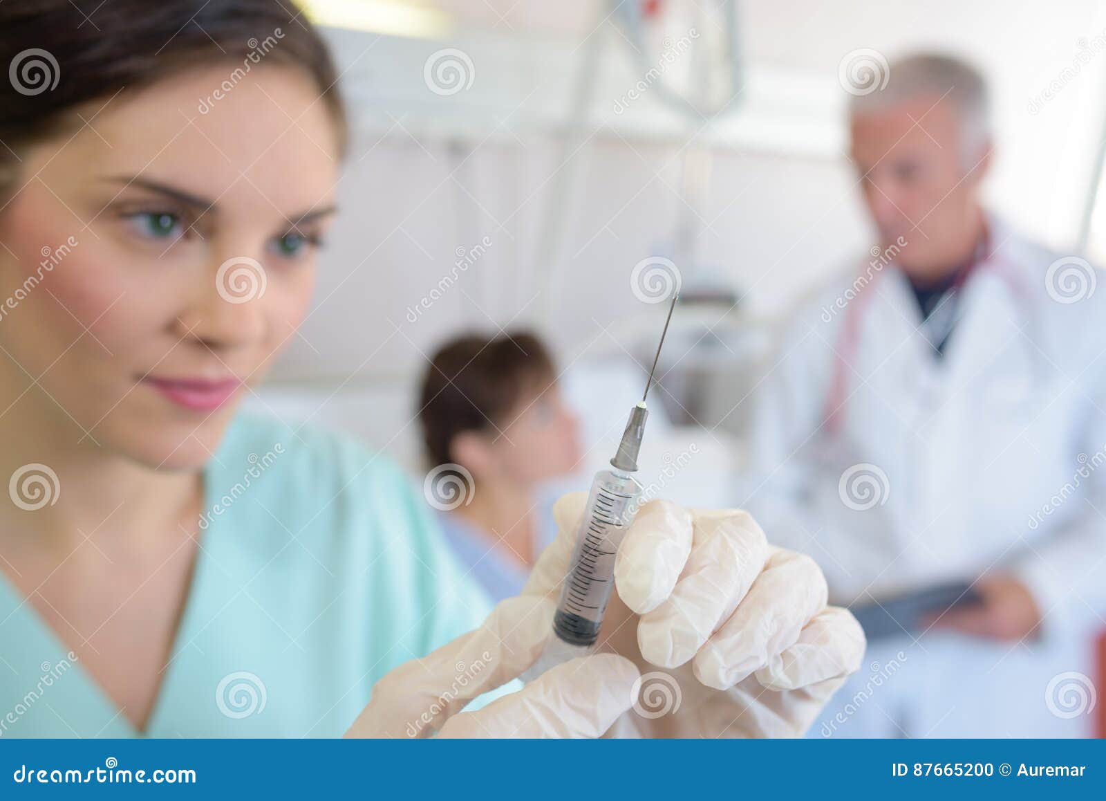 Closeup Nurse Preparing Syringe Stock Photo - Image of vaccine, doctor ...