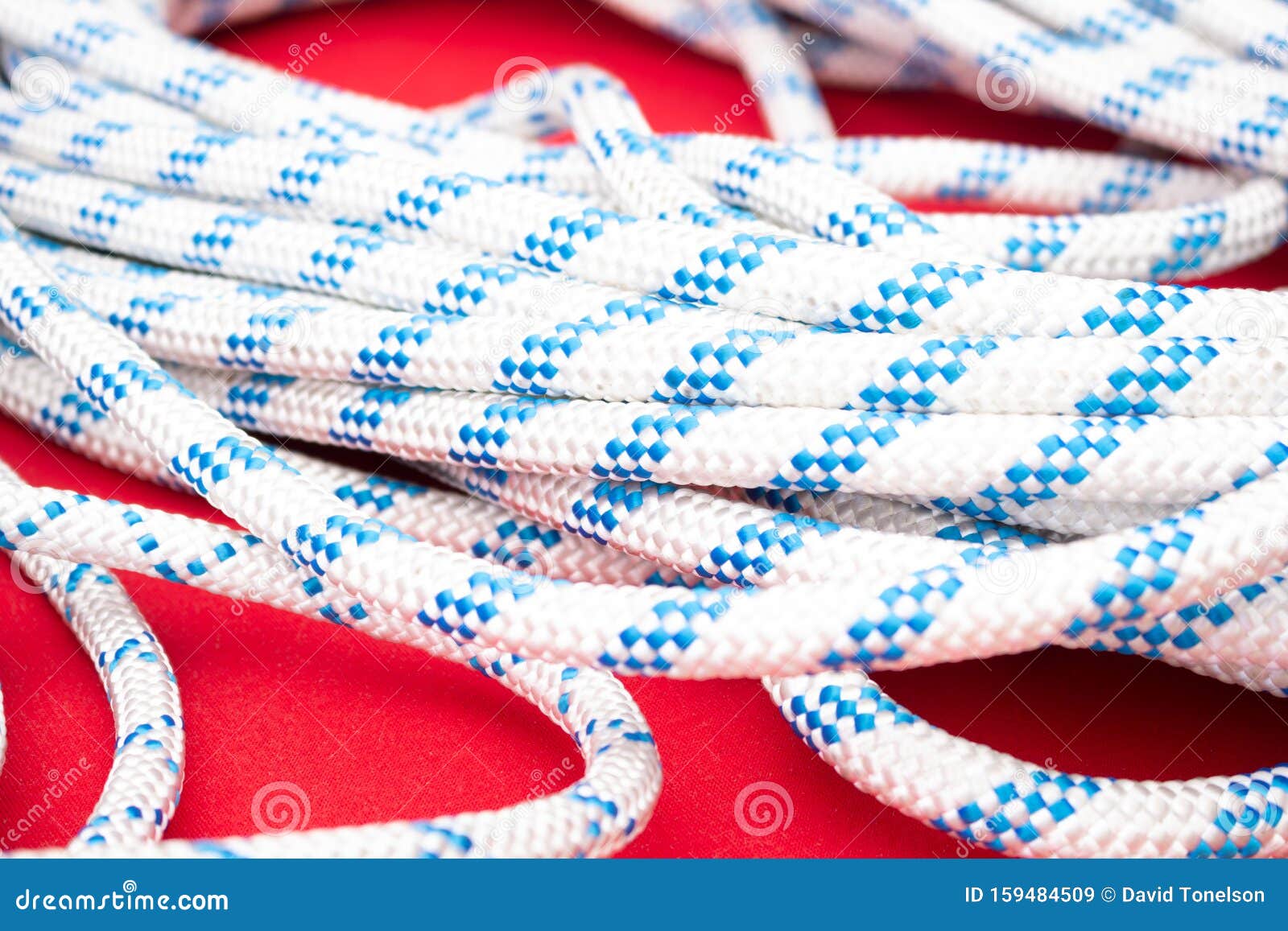 Closeup of nylon rope stock image. Image of equipment - 159484509
