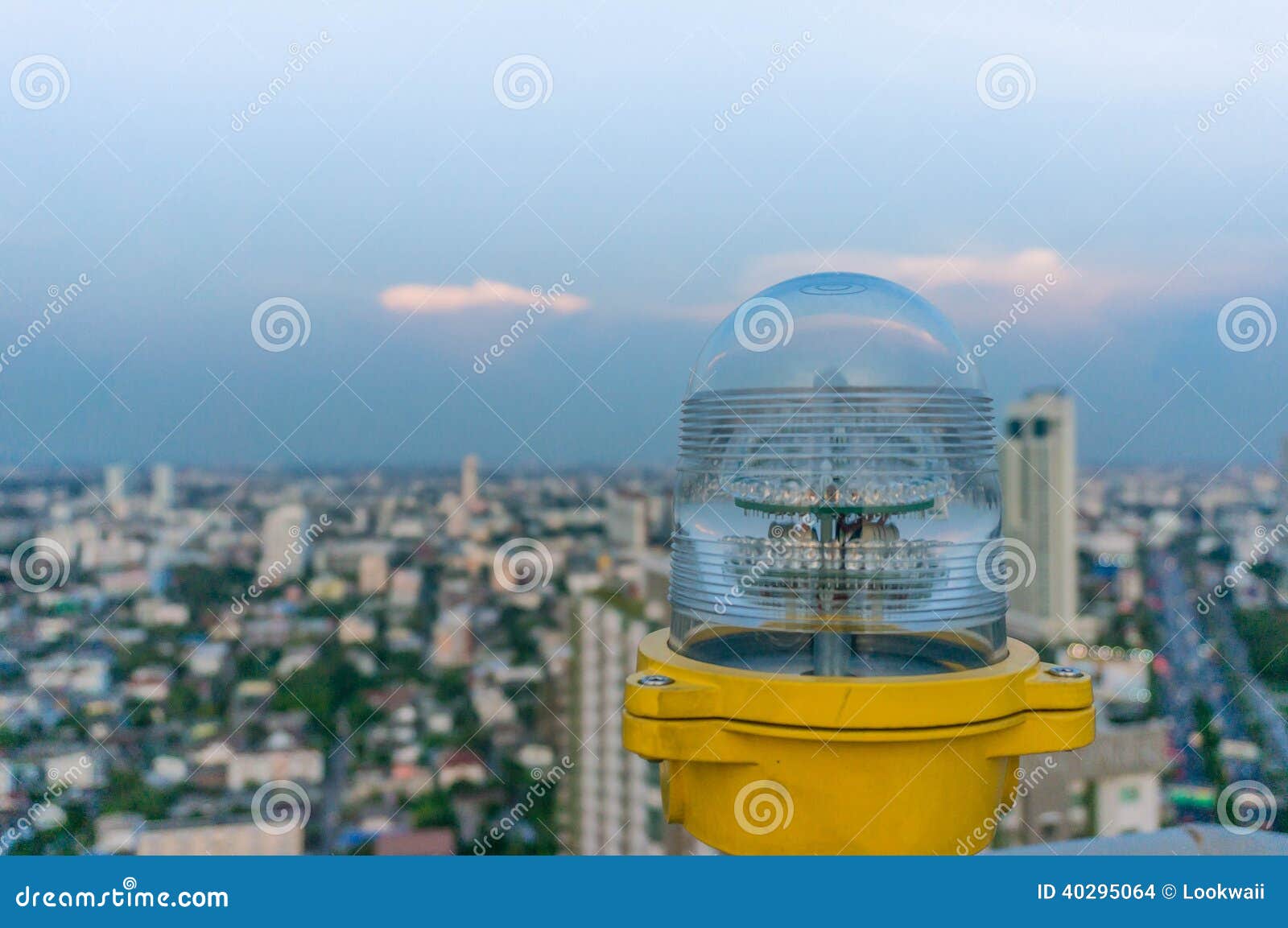 Closeup of Obstruction Light Stock Photo - Image of energy, electrical ...