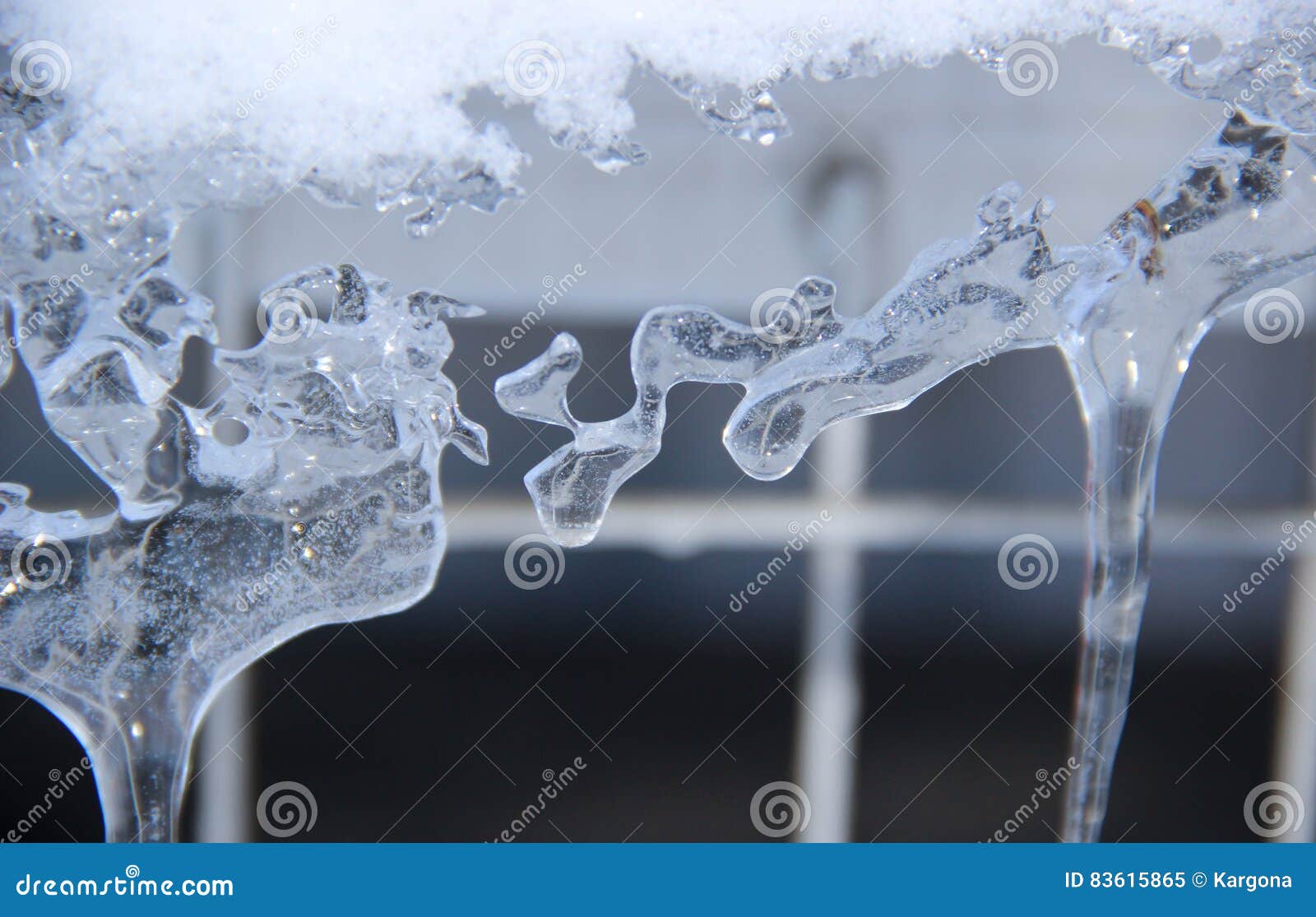 Closeup of an Odd-shaped Icicle Stock Image - Image of molded, abstract ...