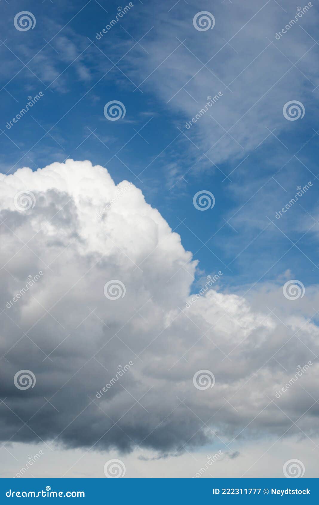Big Cumulo Nimbus Cloud in the Blue Sky Background Stock Image - Image ...
