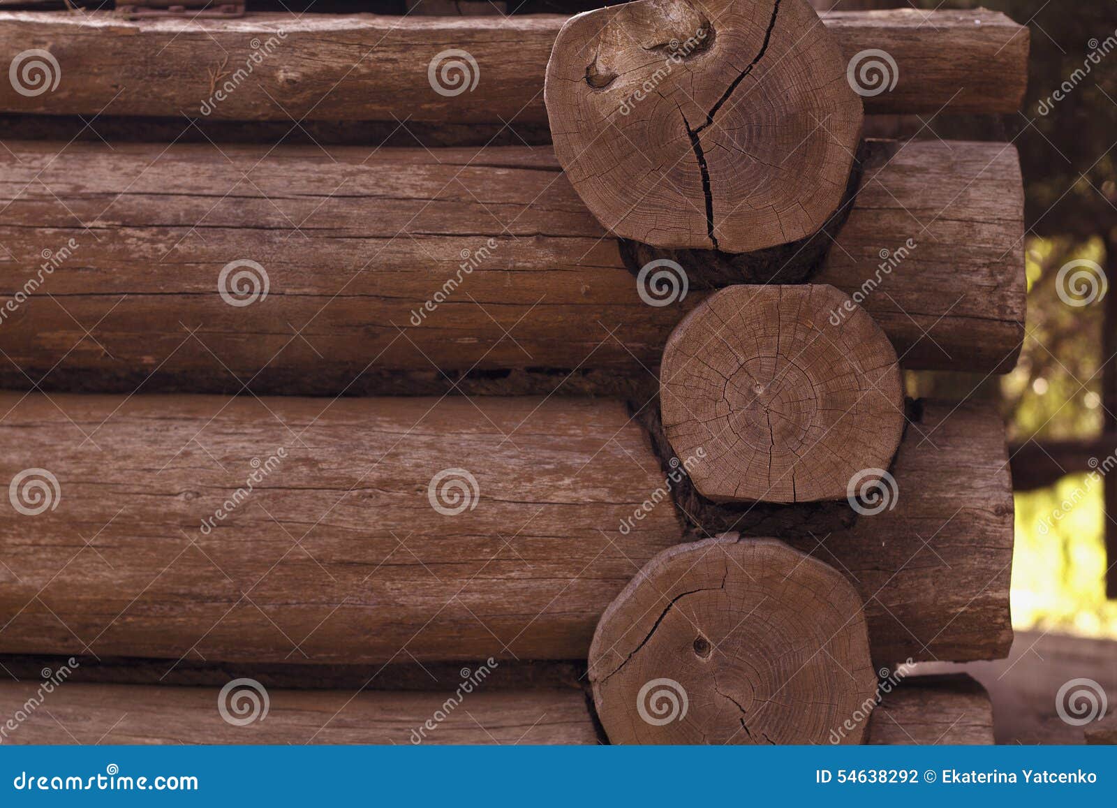 Closeup Old Blockhouse. Brown Background Stock Photo - Image of texture ...