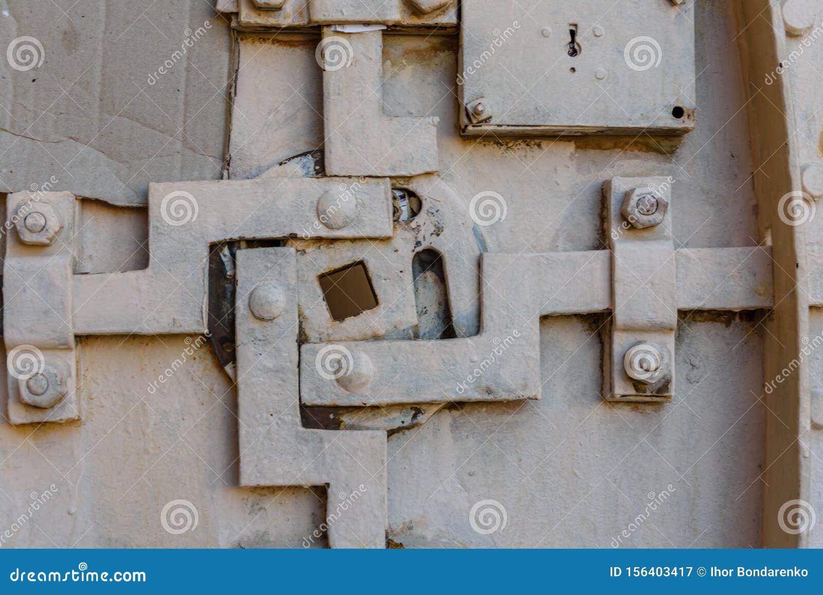 Closeup of Old Door Locking System Stock Image - Image of currency ...