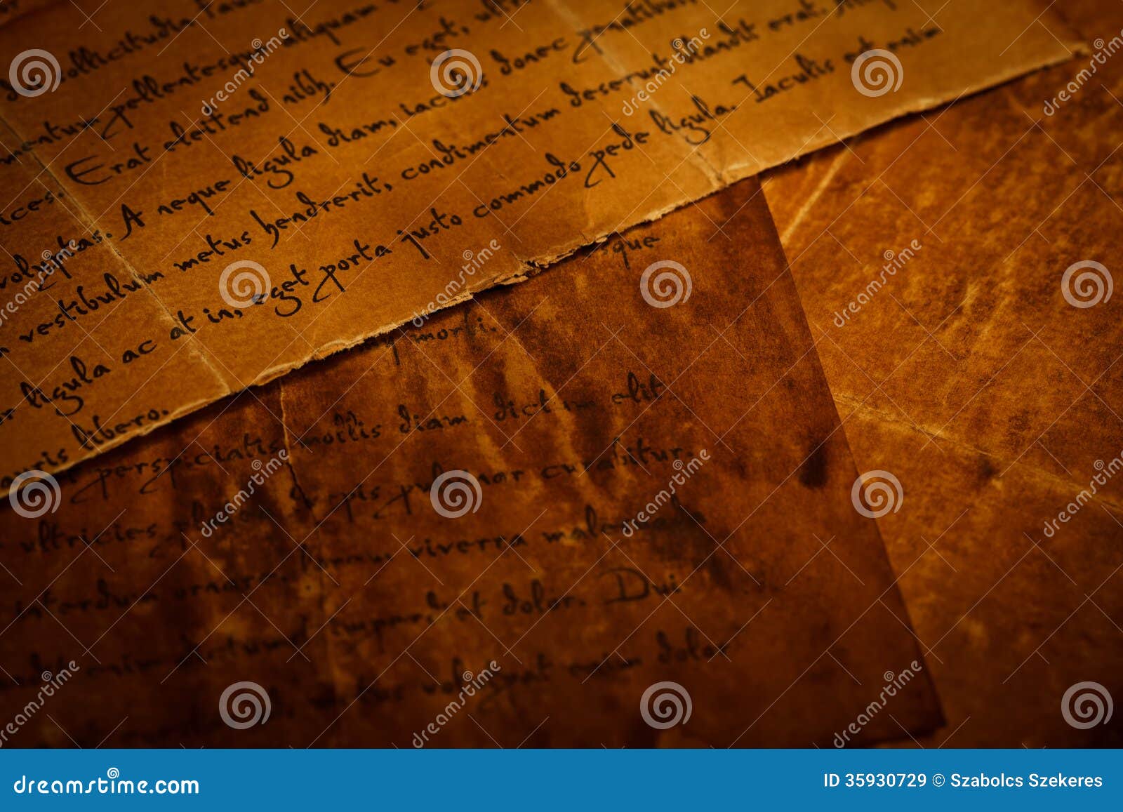 Closeup old letters stock image. Image of document, paper - 35930729