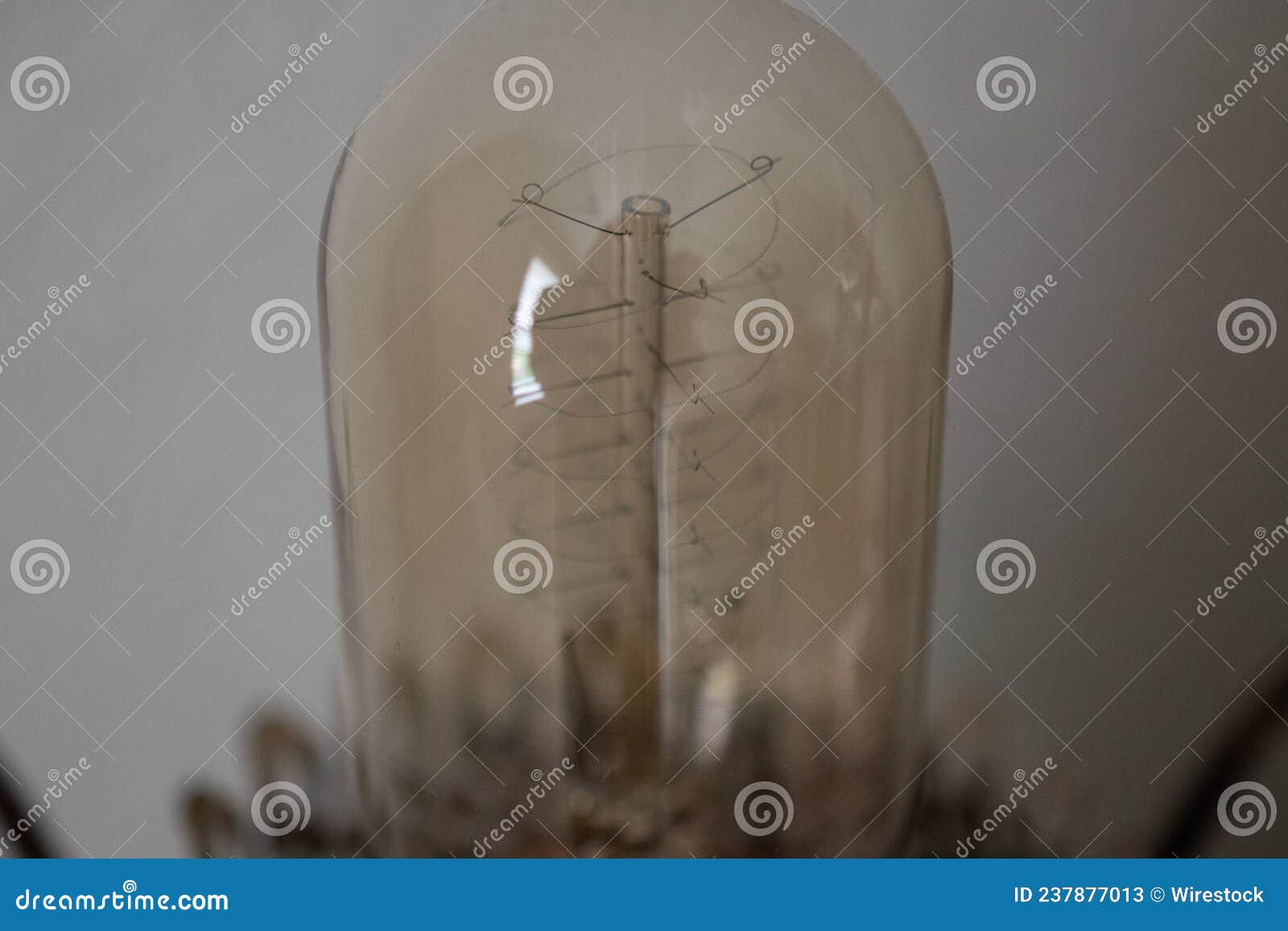 Closeup of an Old Light Bulb Stock Image - Image of light, antique ...